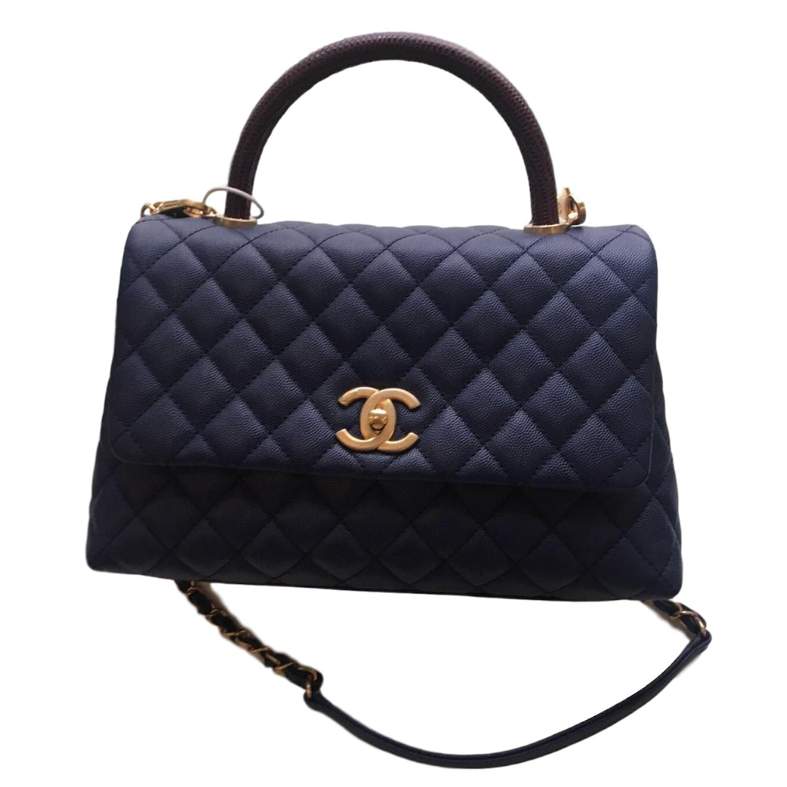 Chanel Handtasche Blau Leder ref.47980 - Joli Closet