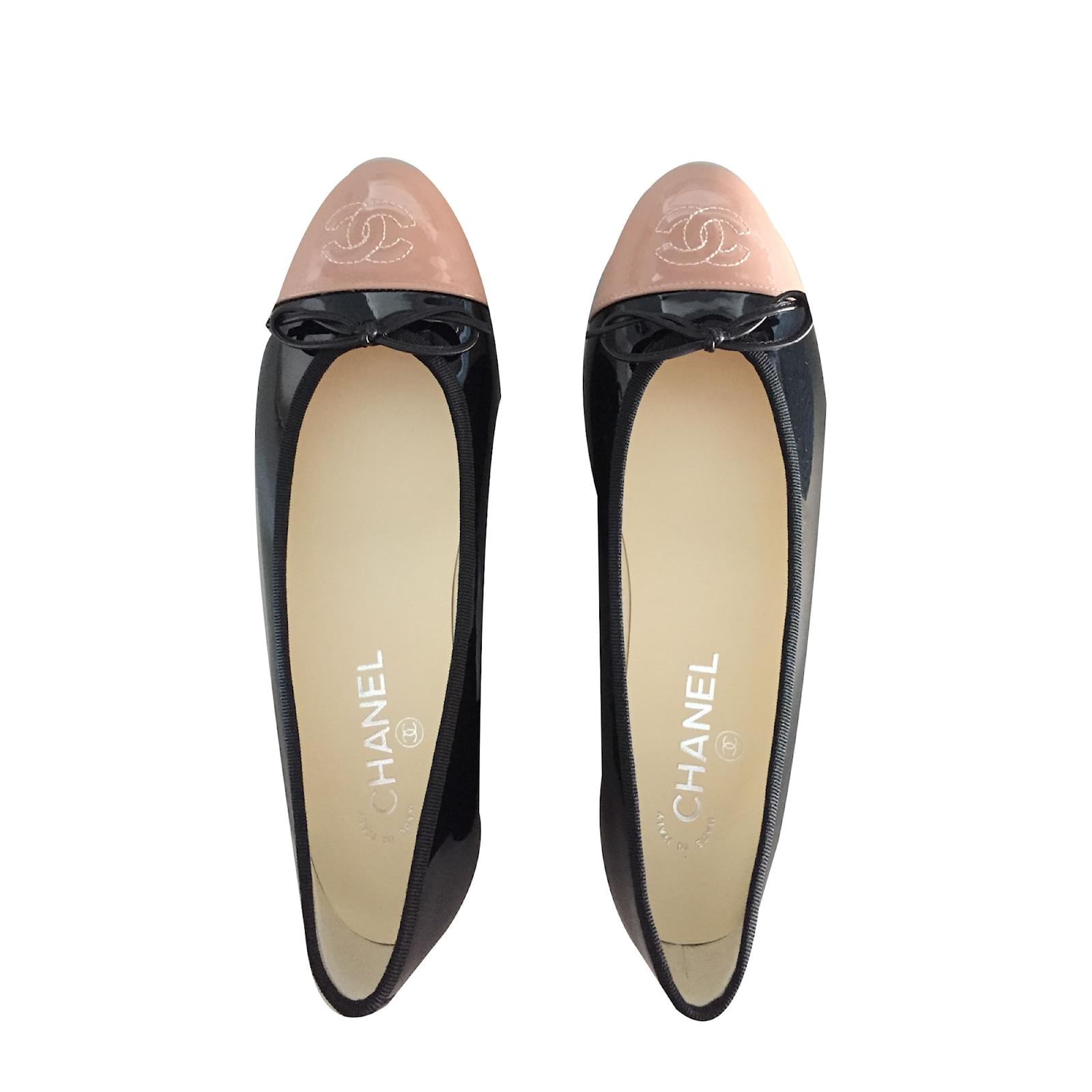 Chanel Ballerinas Black Patent leather ref.48406 - Joli Closet
