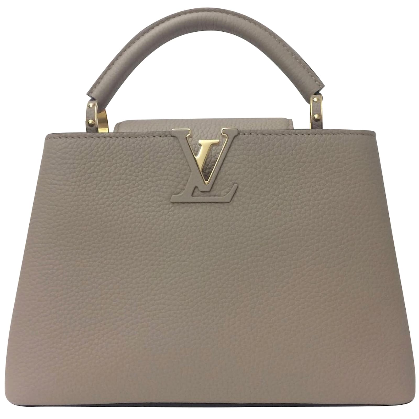 Louis Vuitton Capucines BB Cuir Beige ref.48675 - Joli Closet