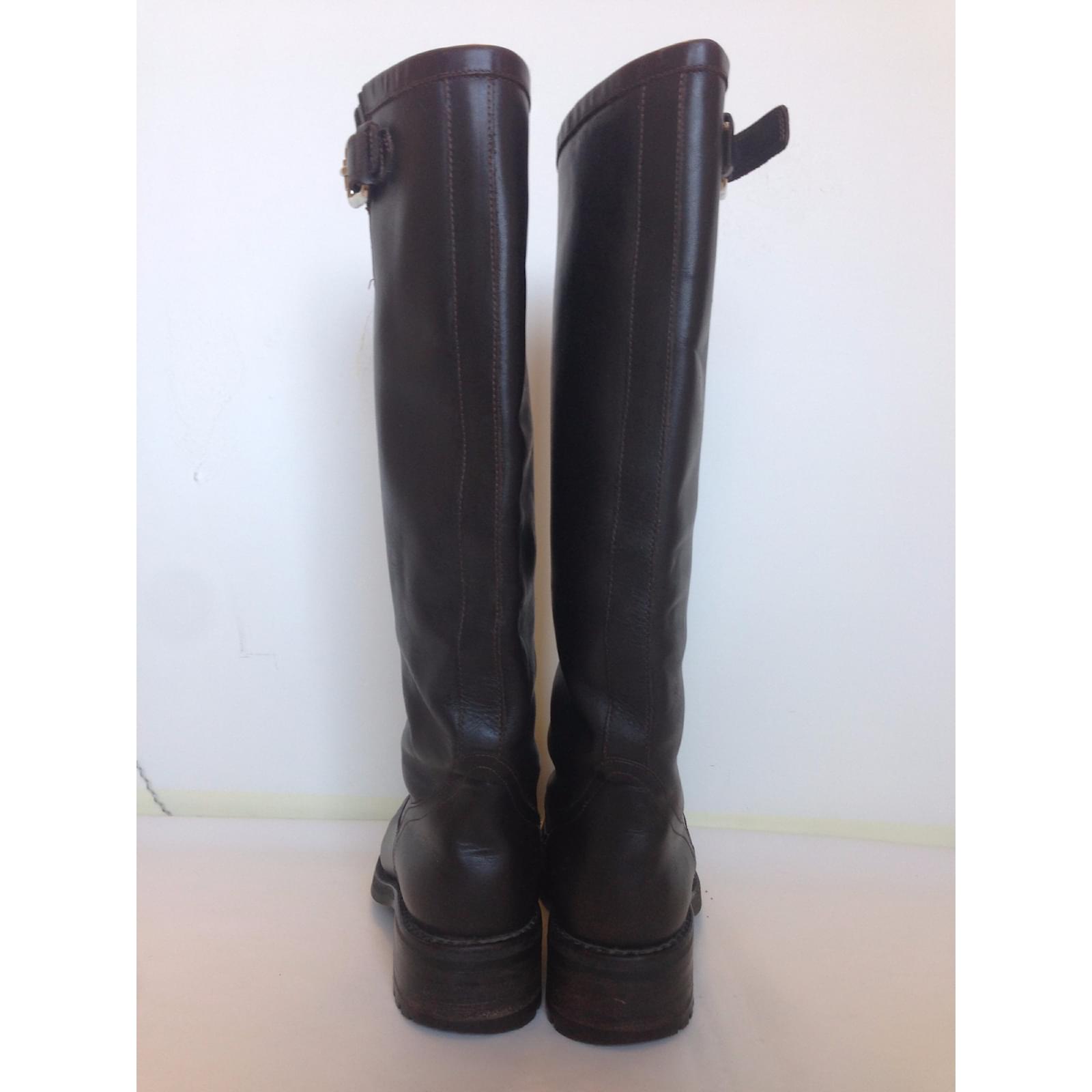 Free Lance geronimo biker boots Cuir Marron ref.48751 - Joli Closet