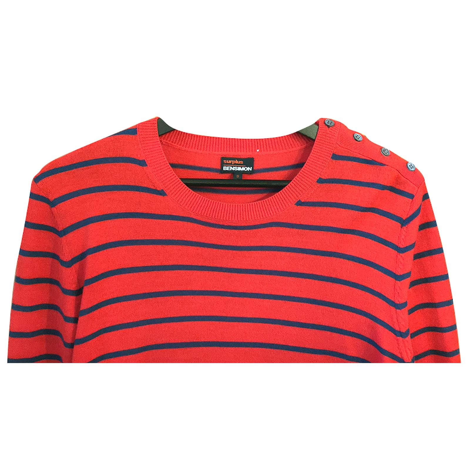 Bensimon Sweater Orange Wool ref.48941 - Joli Closet