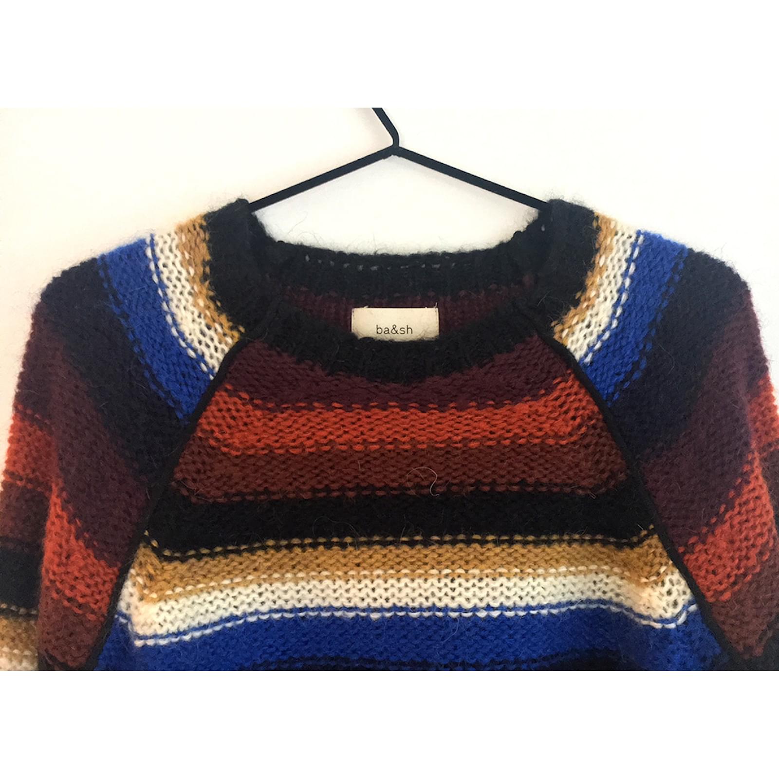 Bash pull mohair rayé Mustang Laine Multicolore ref.51345 - Joli Closet
