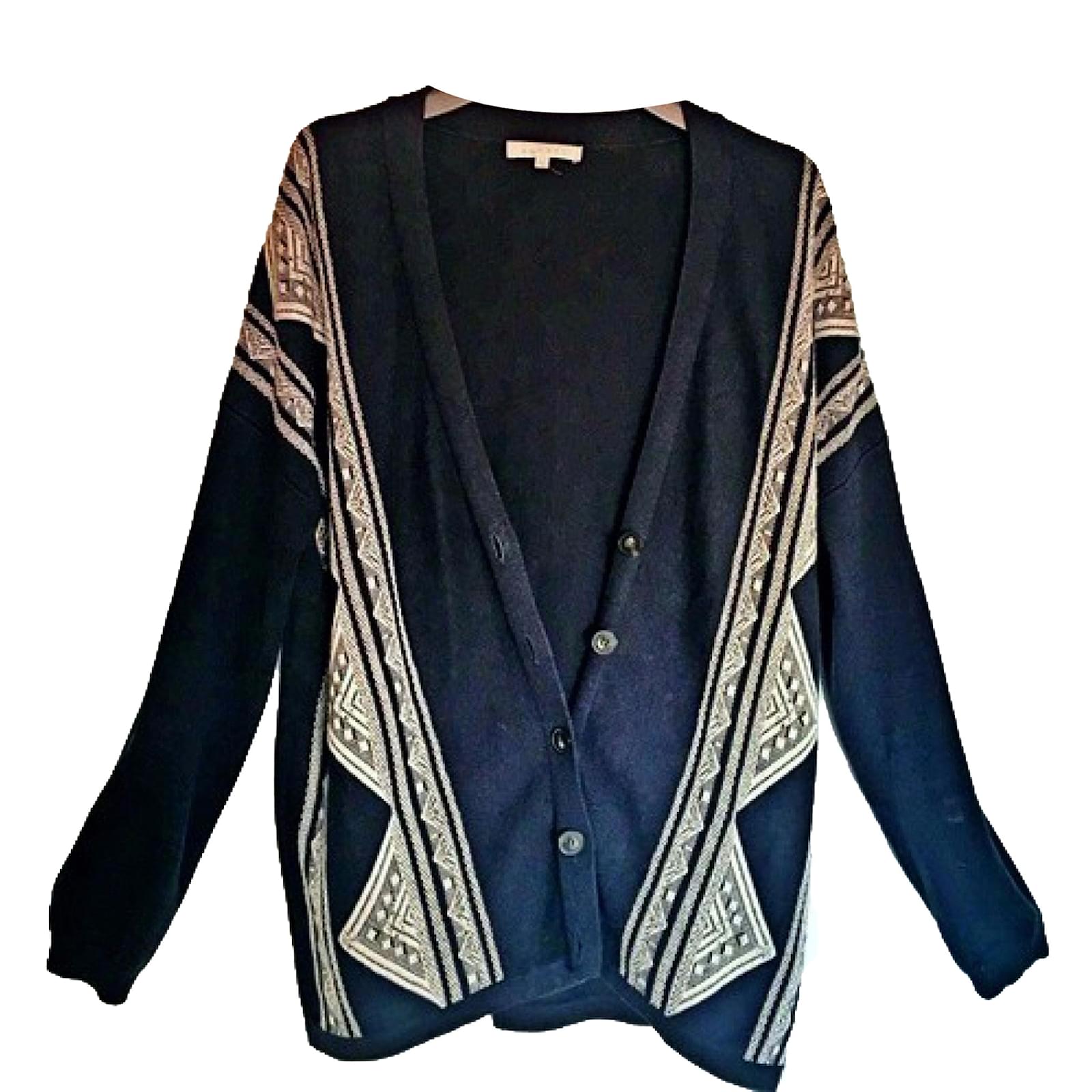 Sandro Knitwear Blue Silk ref.52487 - Joli Closet