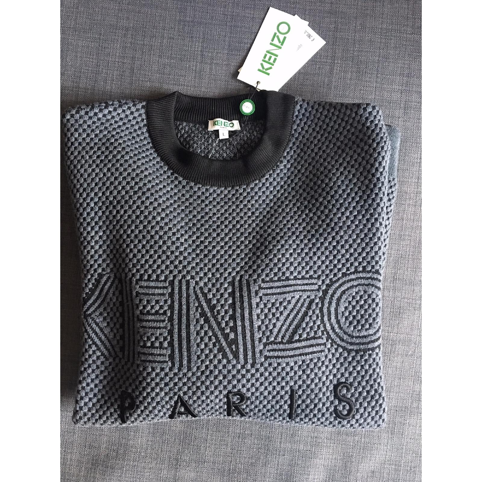 Kenzo Pulls, gilets homme Laine Gris anthracite ref.53859 - Joli Closet
