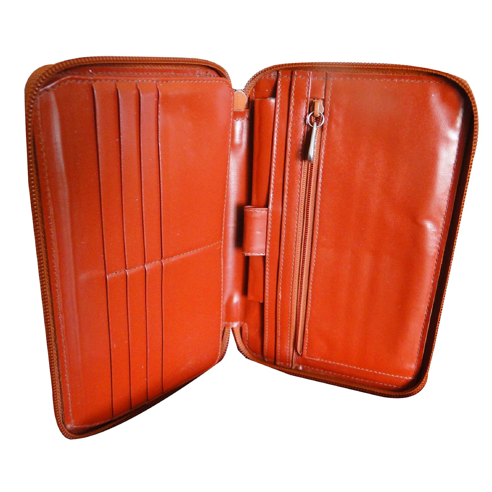 Lancel Wallets Red Orange Leather ref.55523 - Joli Closet
