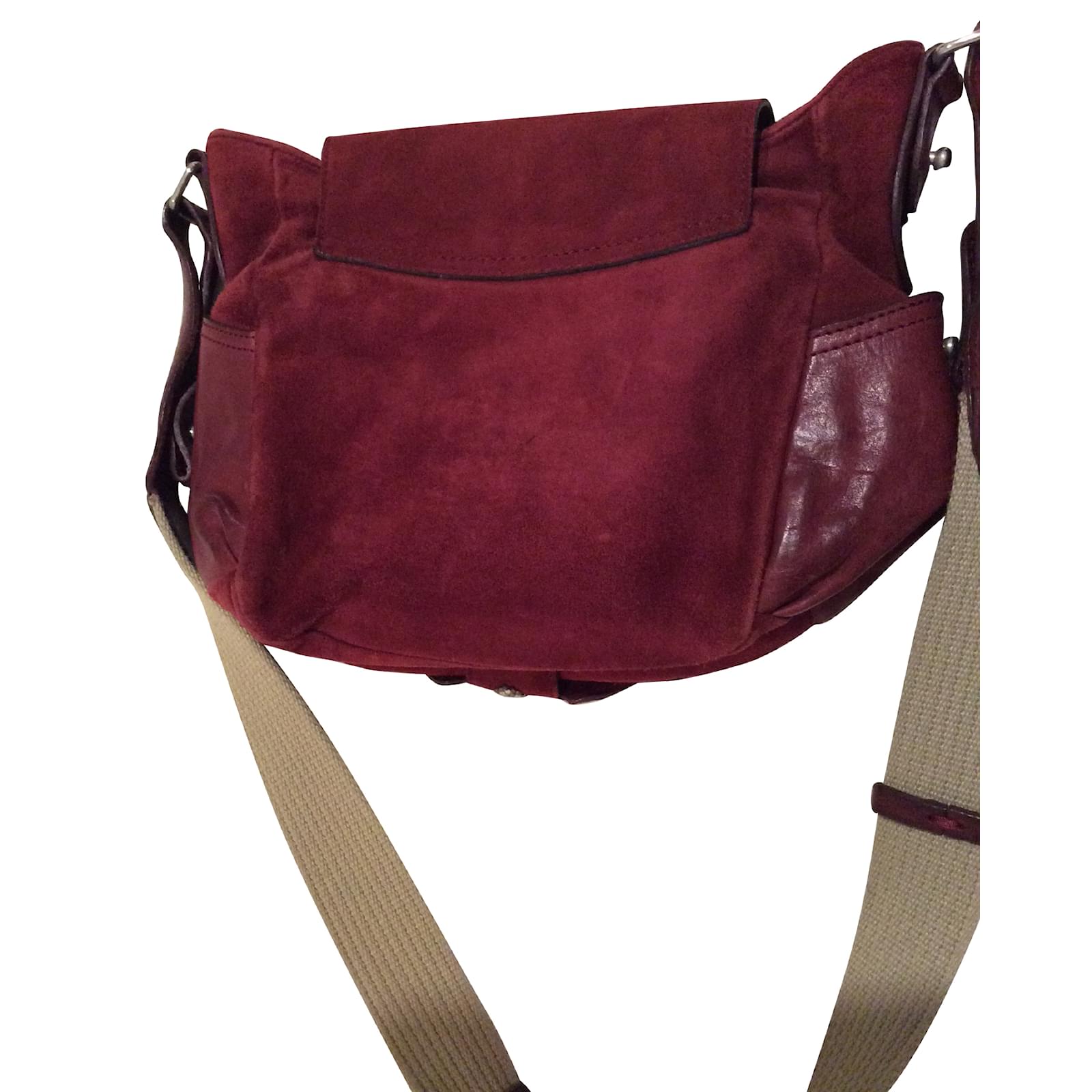 Isabel Marant Sacs à main Daim Bordeaux ref.56861 - Joli Closet