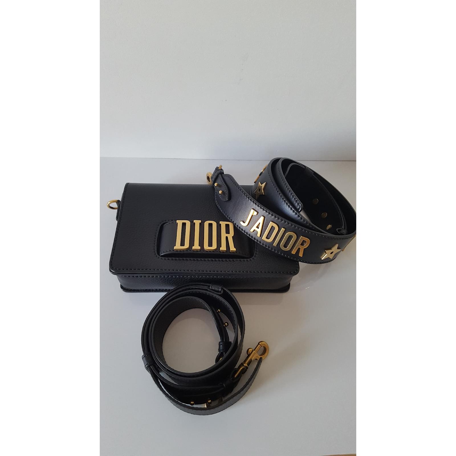 Sac Dior, DIO(R)EVOLUTION, deux bandoulières Cuir Noir ref.57055 - Joli ...