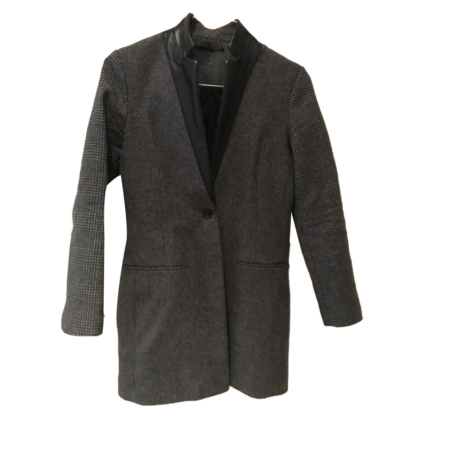 All Saints Coats, Outerwear Grey Wool ref.57317 - Joli Closet