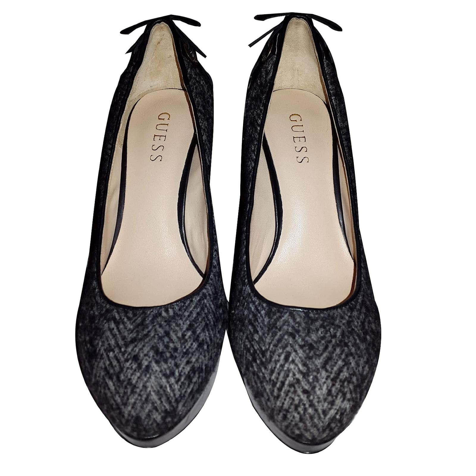 Guess Heels Grey Leather ref.58808 - Joli Closet