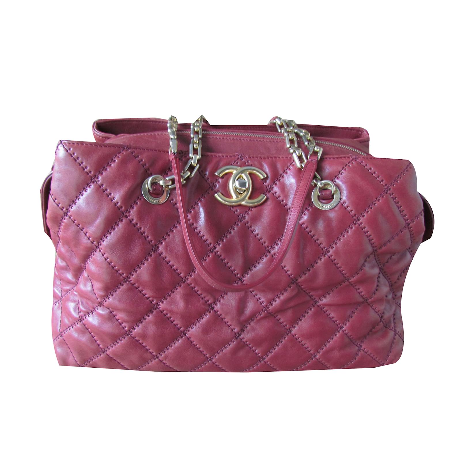 Chanel Sacs à main Cuir Rouge ref.59296 - Joli Closet