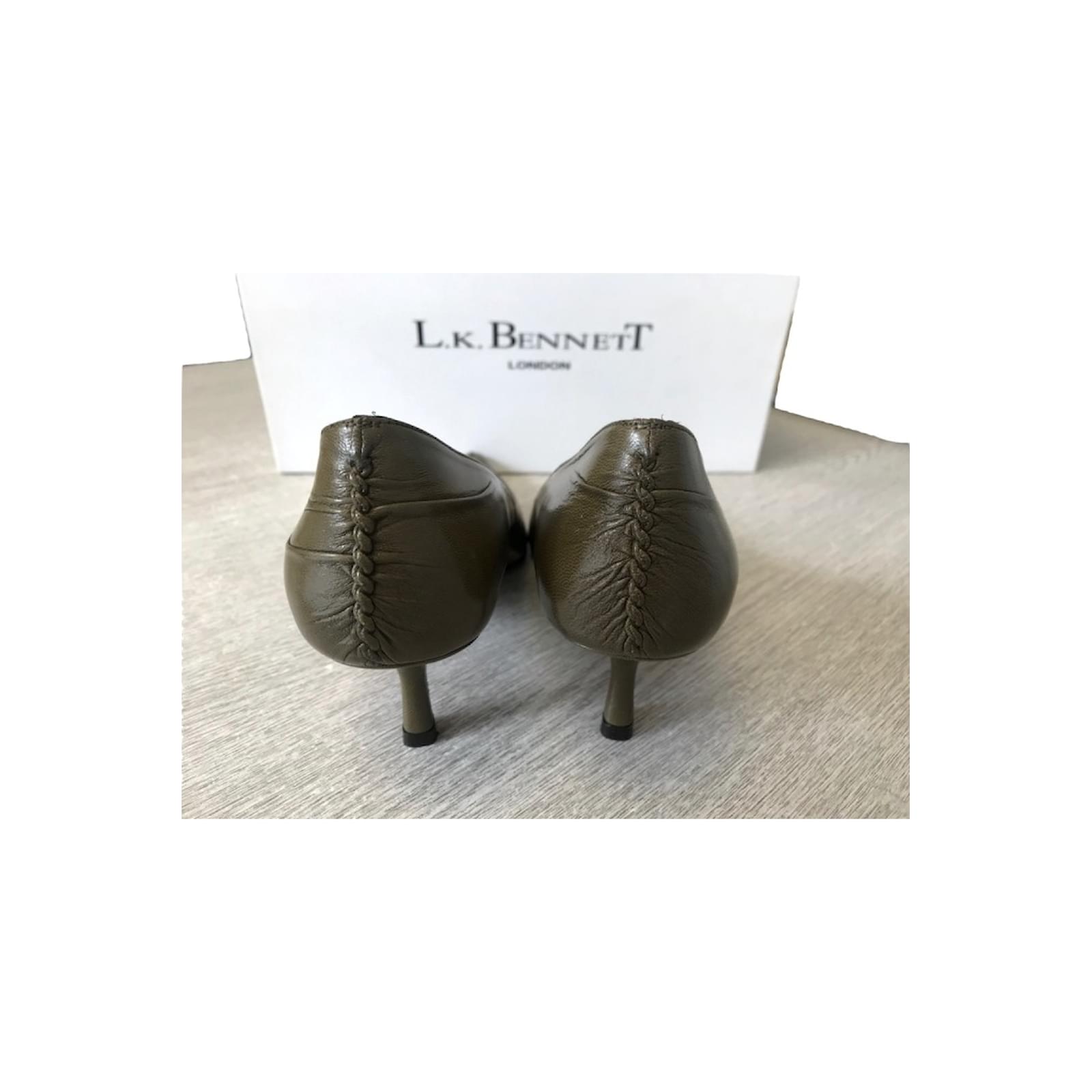 Lk Bennett Heels Olive green Leather ref.63693 - Joli Closet