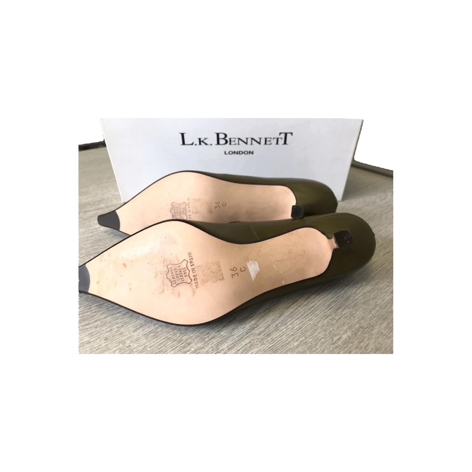 Lk Bennett Heels Olive green Leather ref.63693 - Joli Closet