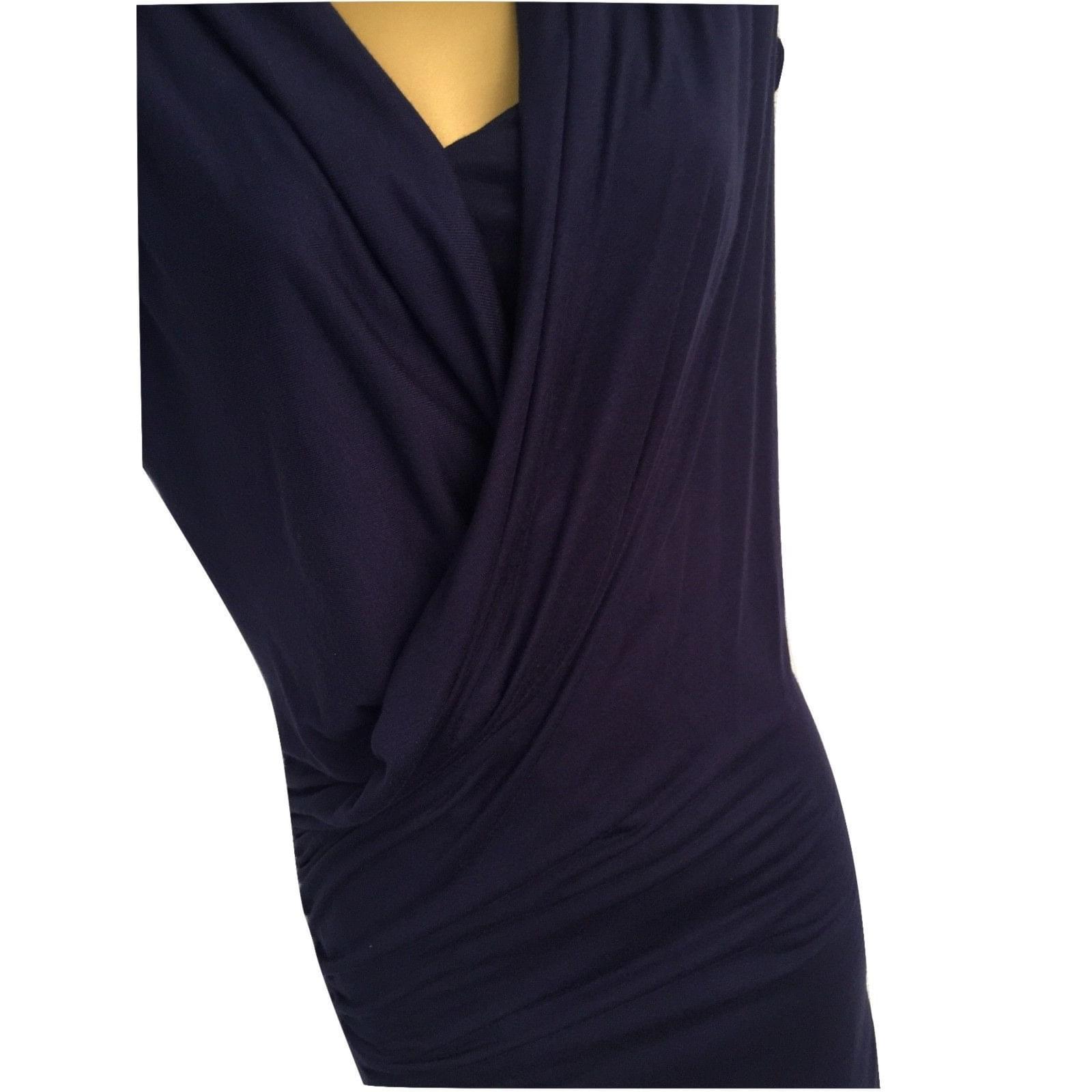 Maje Robes Soie Viscose Bleu Marine ref.64070 - Joli Closet