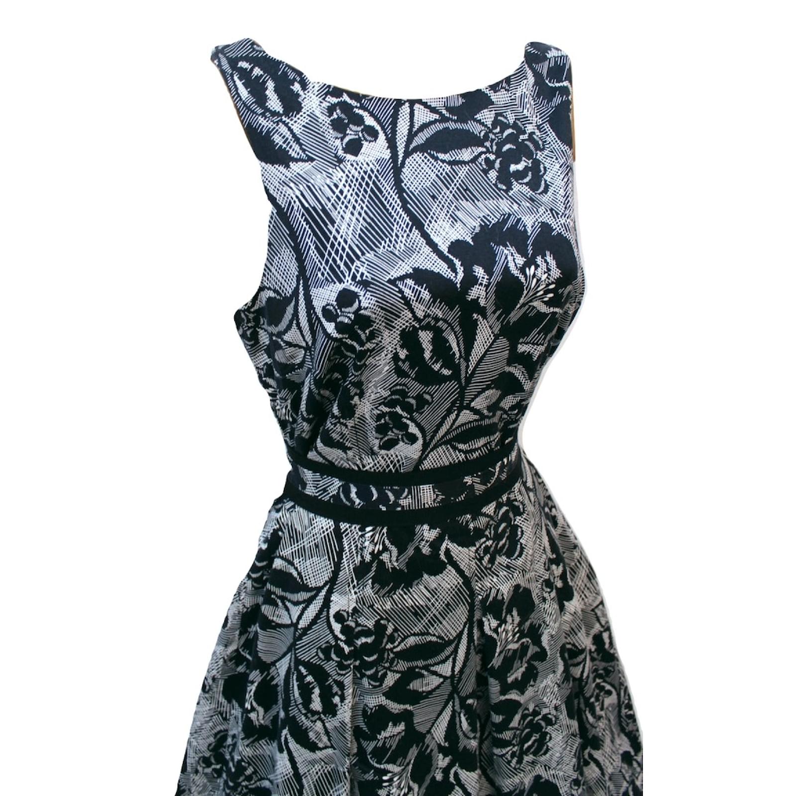 Coast Robes Coton Elasthane Blanc Bleu Marine ref.66022 - Joli Closet