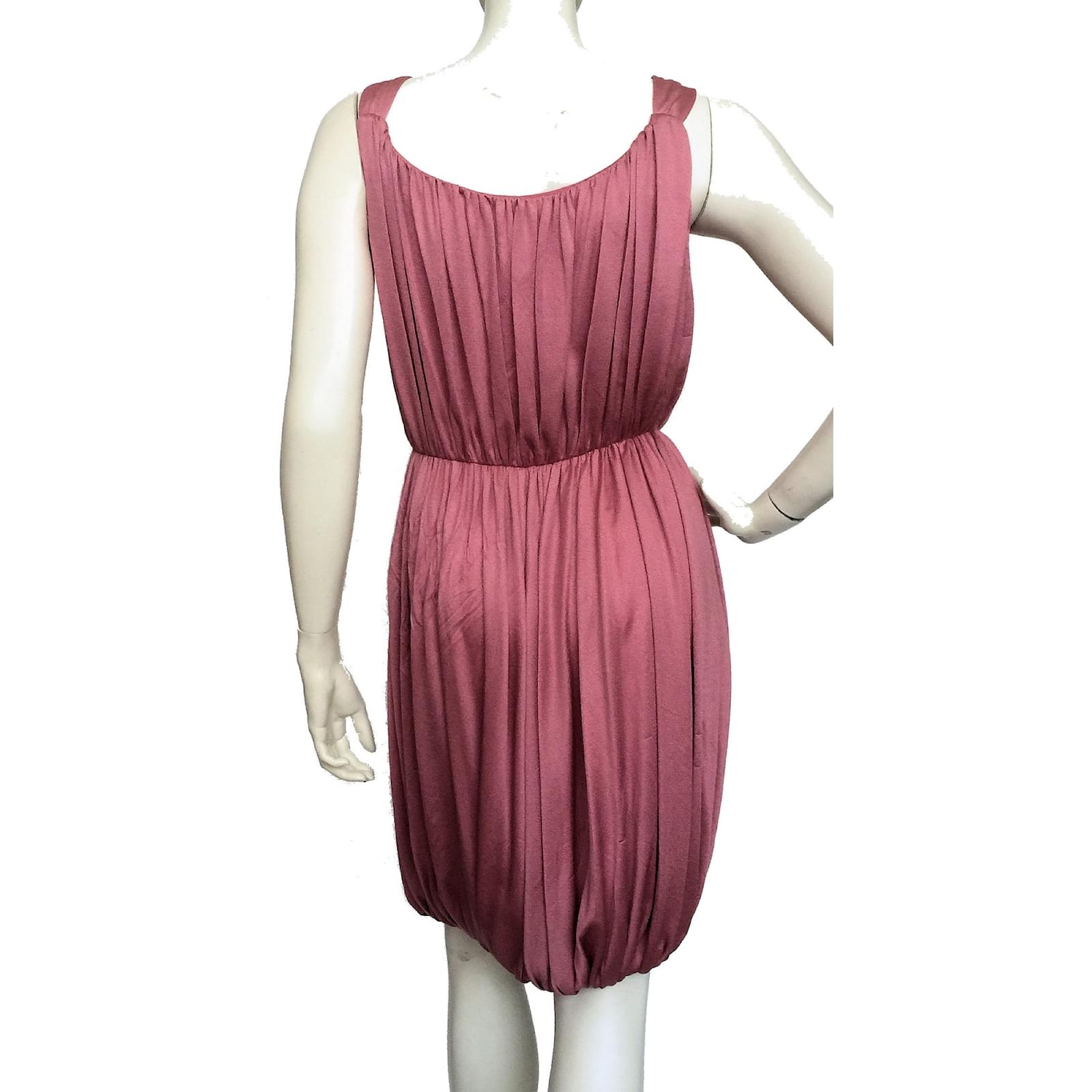 Escada Robes Soie Rose ref.66279 - Joli Closet