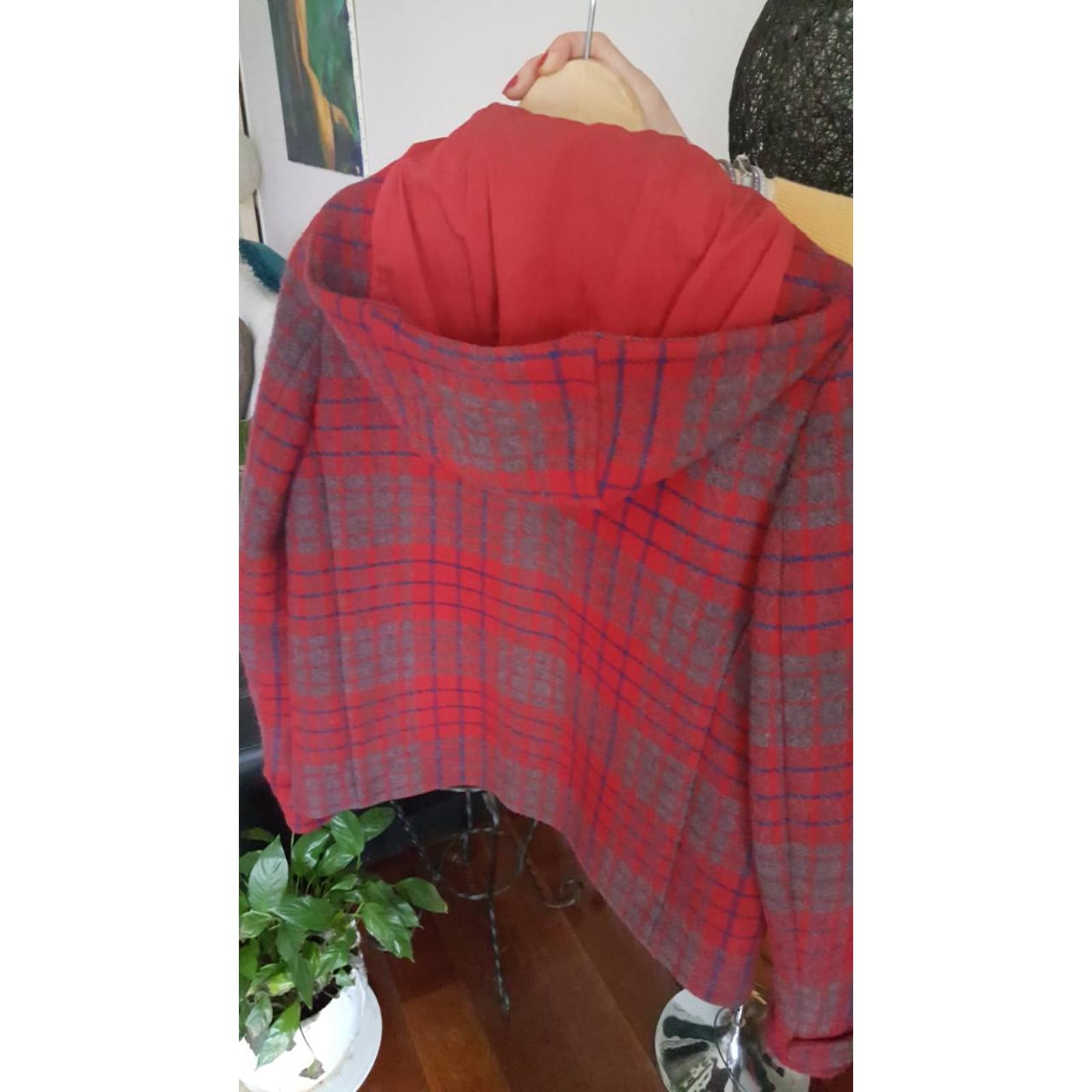 Maje Coat Red Wool ref.70254 - Joli Closet