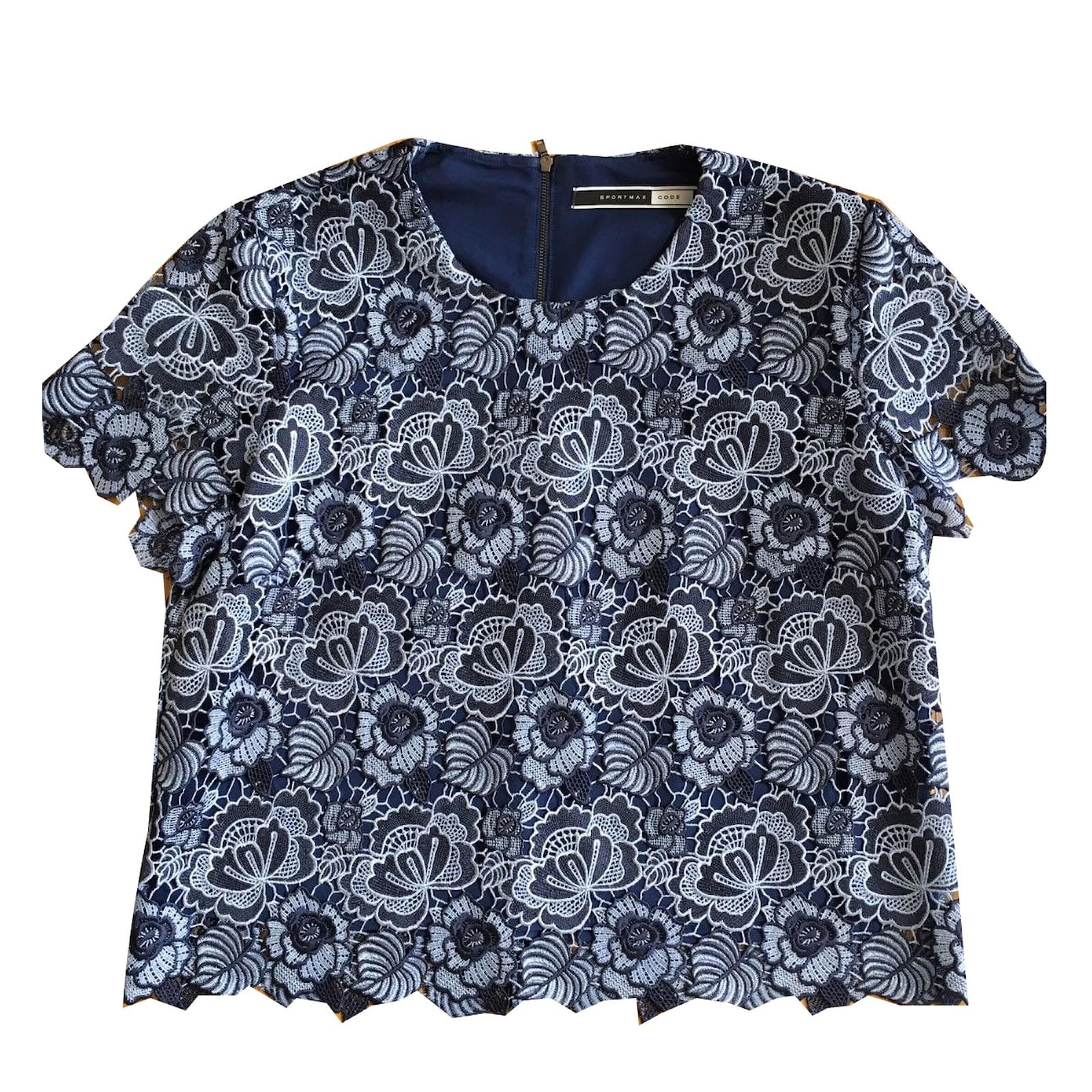 Sportmax Top Blue Polyester ref.70649 - Joli Closet