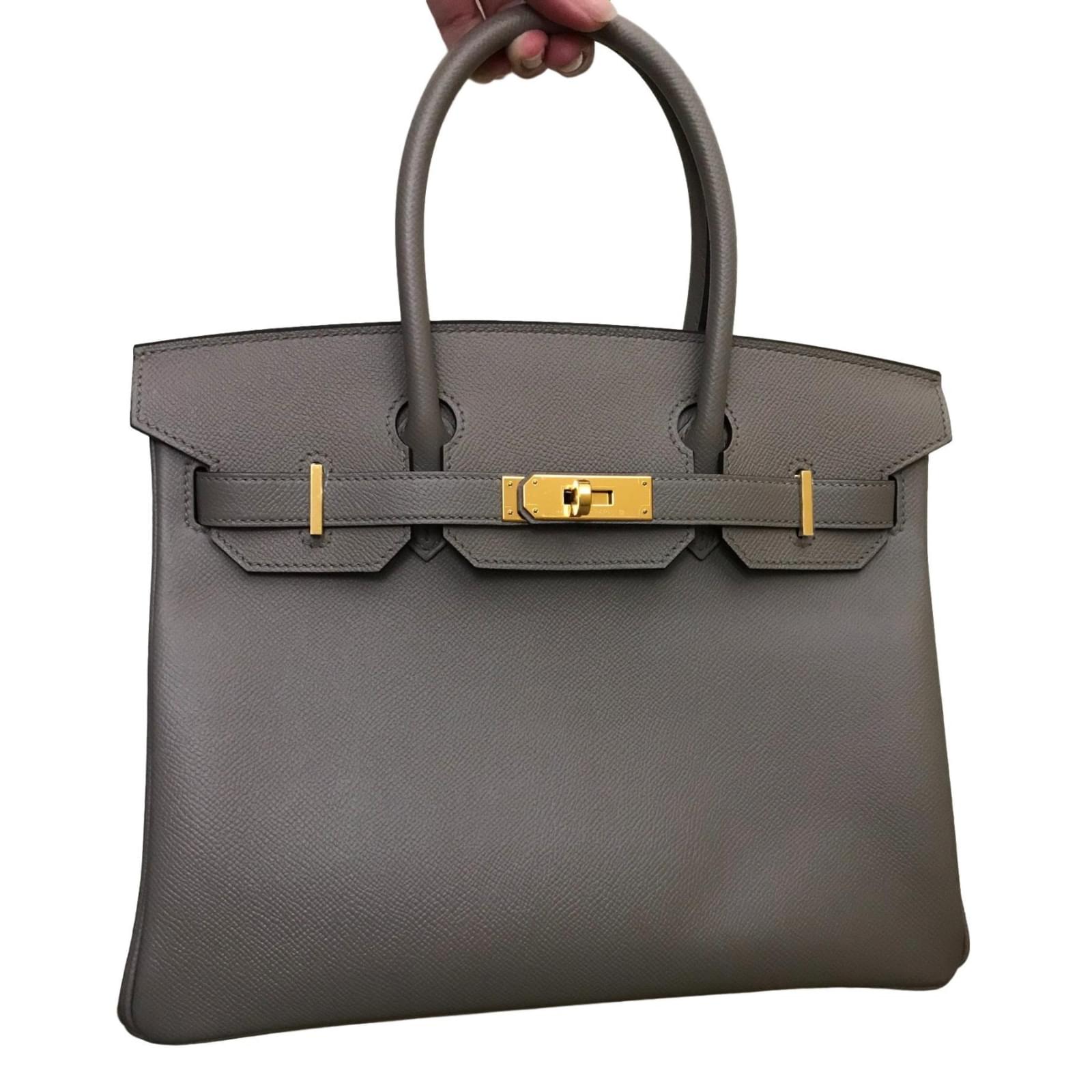 Hermès Birkin 30 Grey Leather ref.71750 - Joli Closet