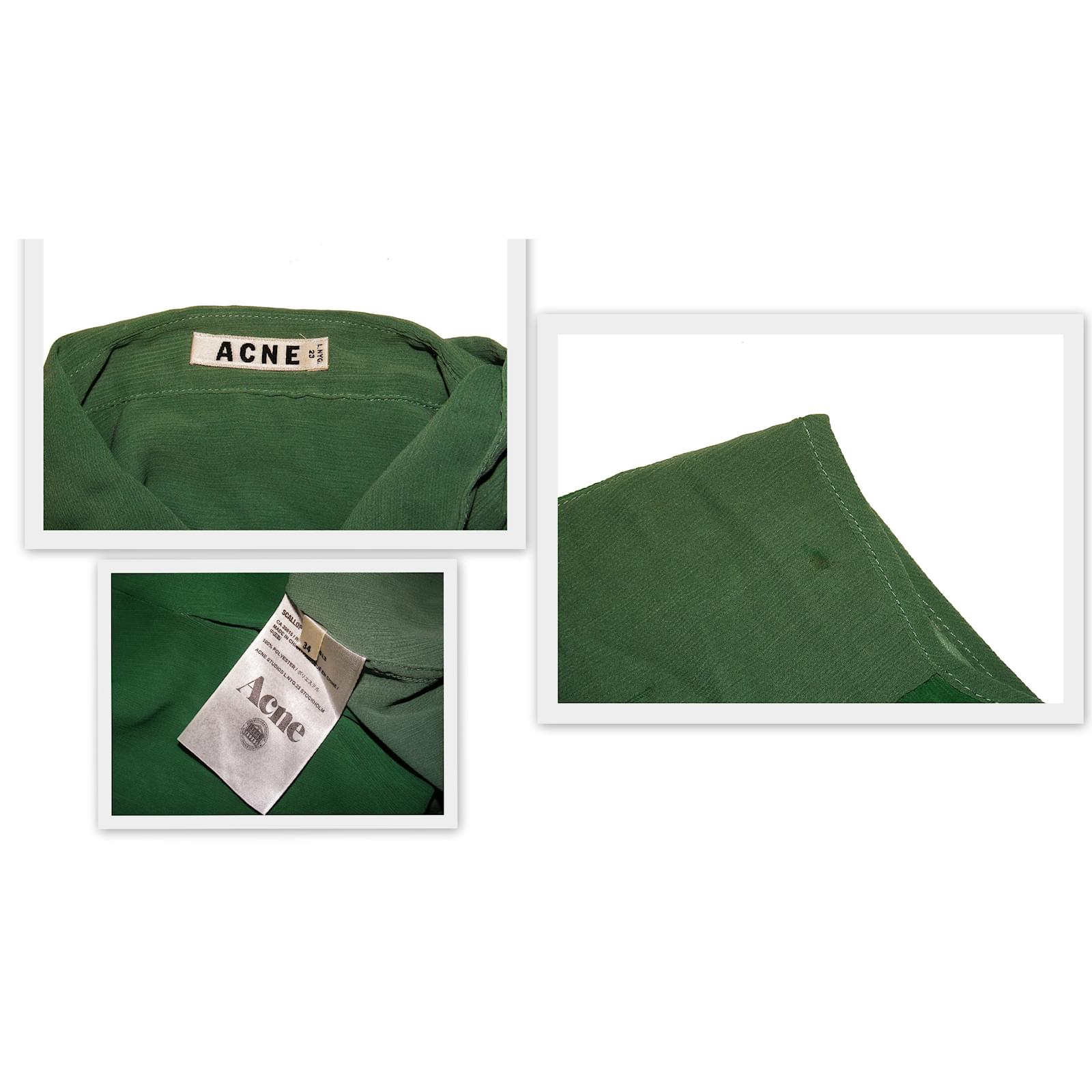 Acne Tops Green Polyester ref.74867 - Joli Closet