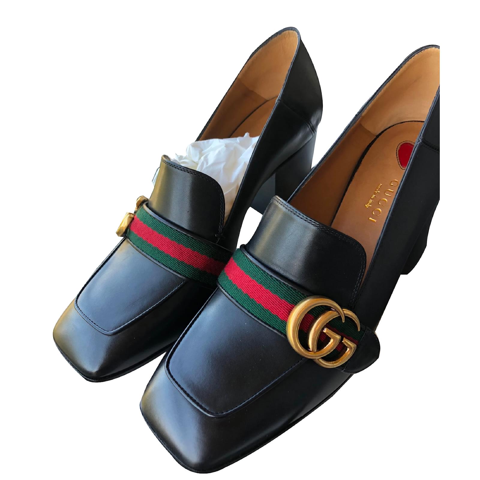 Gucci Mocassins Cuir Noir ref.76960 - Joli Closet