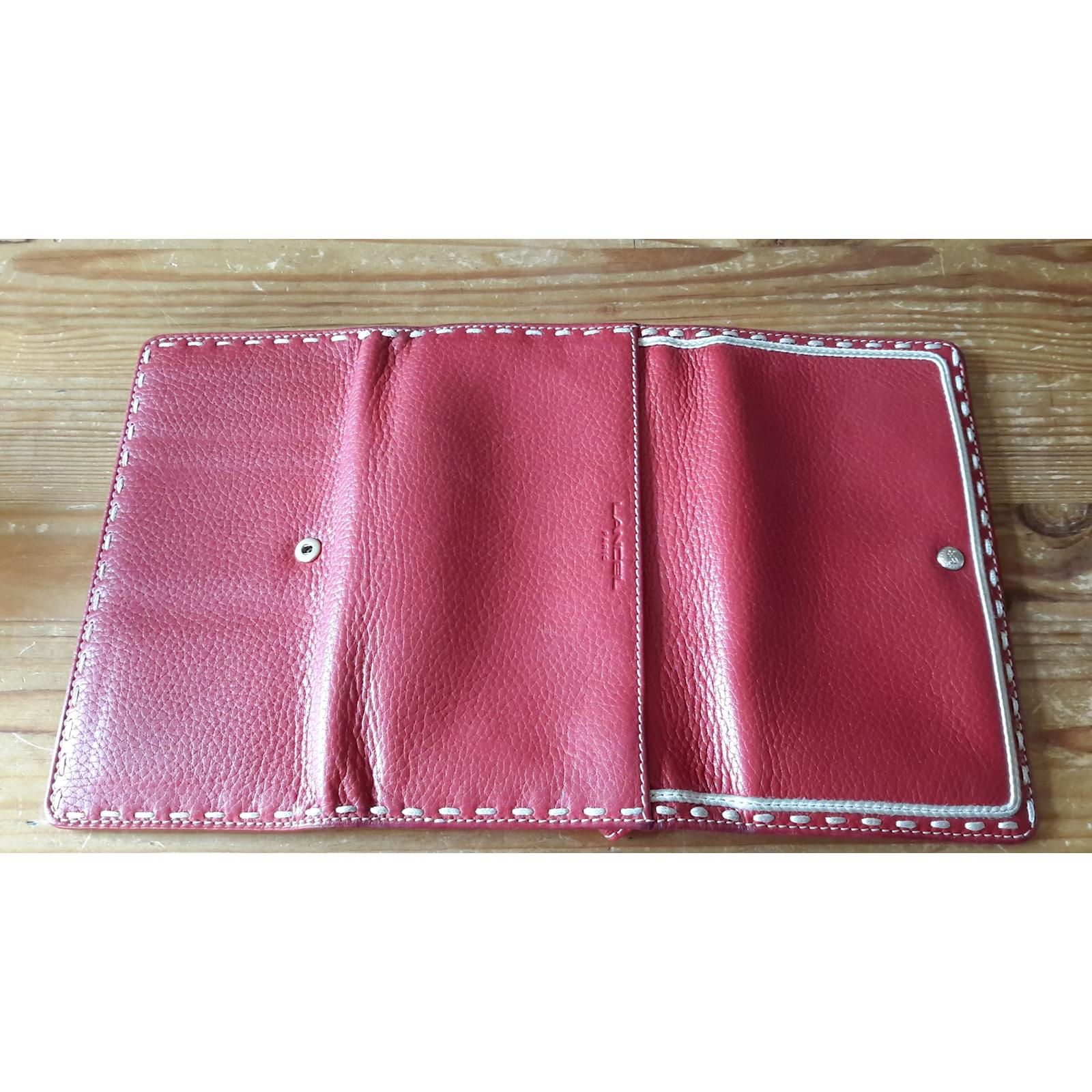 Lancel wallets Red Leather ref.77586 - Joli Closet