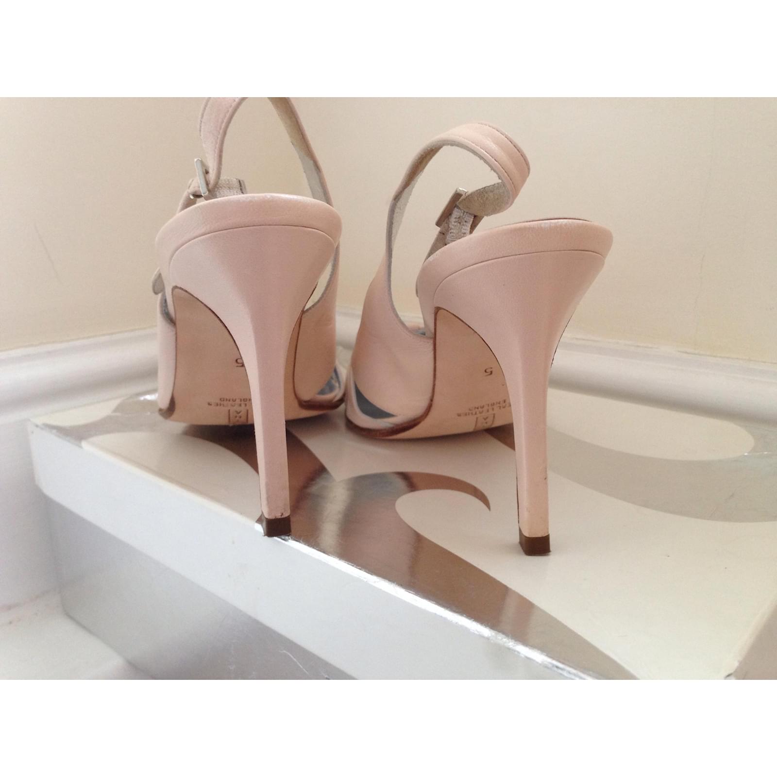 Gina Heels Beige Leather ref.78232 - Joli Closet