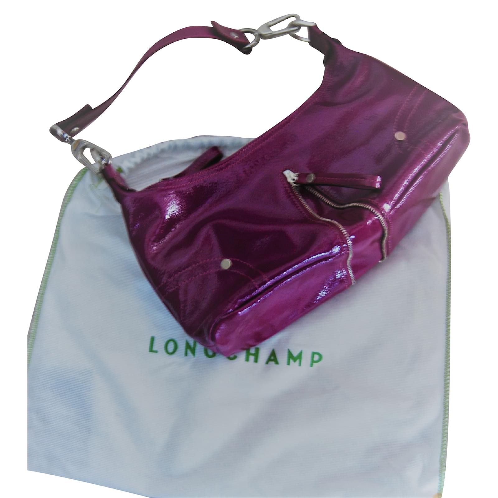 Longchamp Handbags Purple Patent leather ref.79828 - Joli Closet
