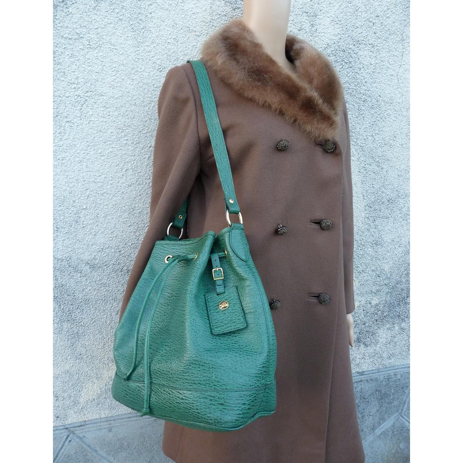 Longchamp Sacs à main Cuirs exotiques Vert ref.81593 - Joli Closet