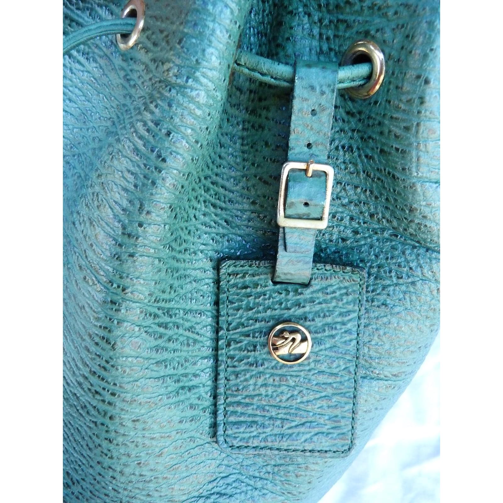 Longchamp Sacs à main Cuirs exotiques Vert ref.81593 - Joli Closet