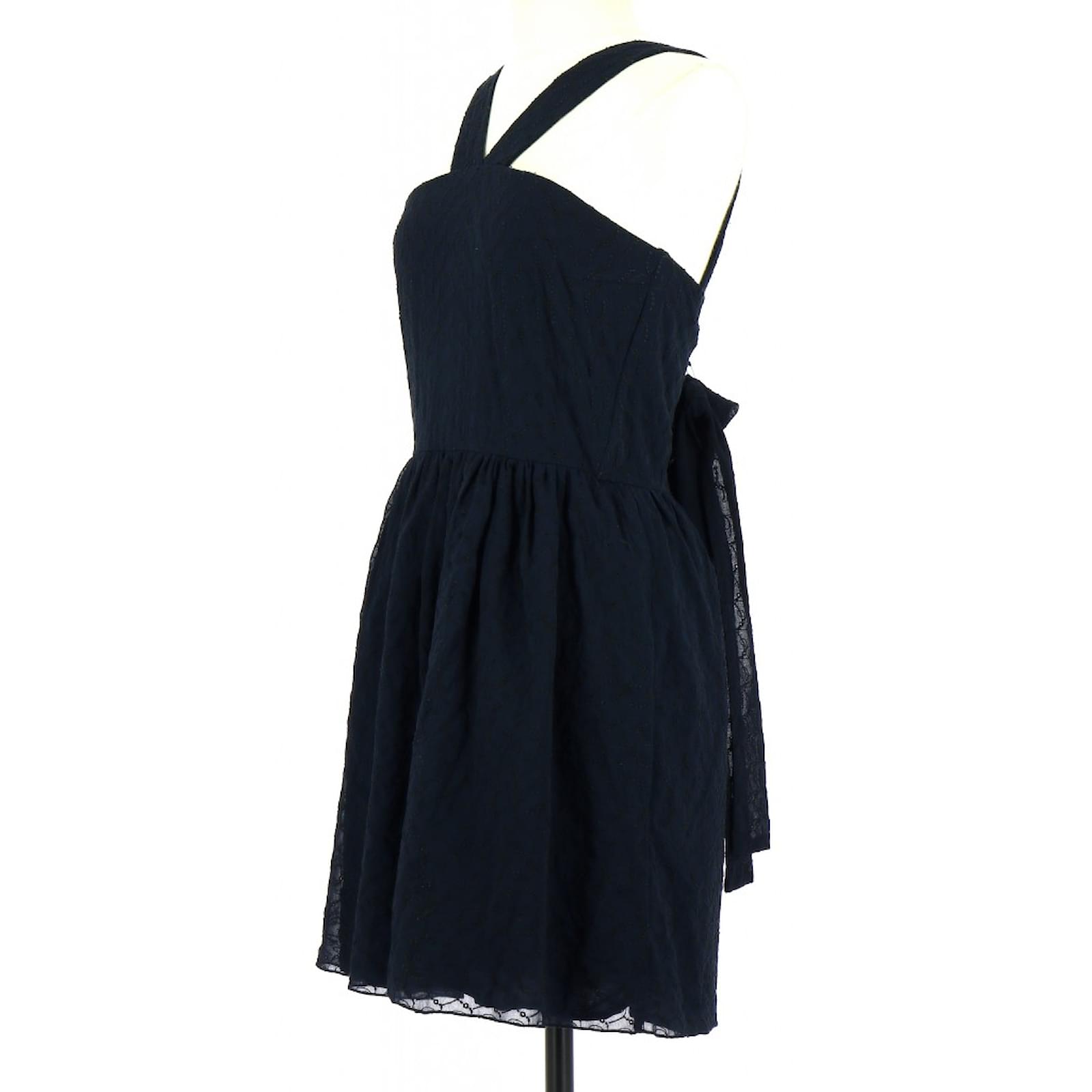 Maje Robe Polyester Bleu Marine ref.81900 - Joli Closet
