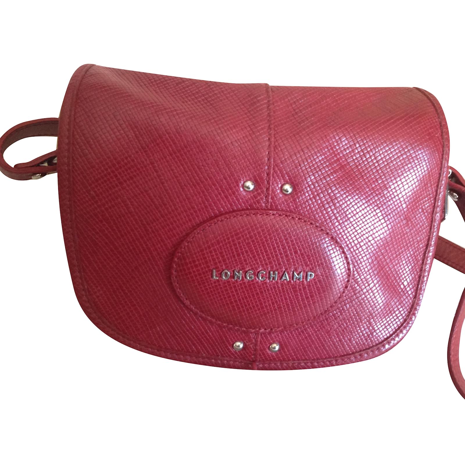Longchamp Handbags Red Leather ref.82602 - Joli Closet