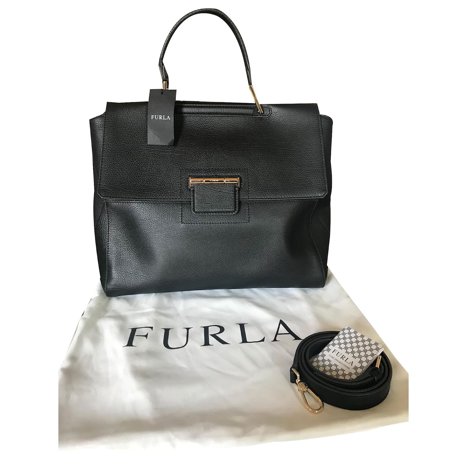 Furla Handbags Black Leather ref.83180 - Joli Closet