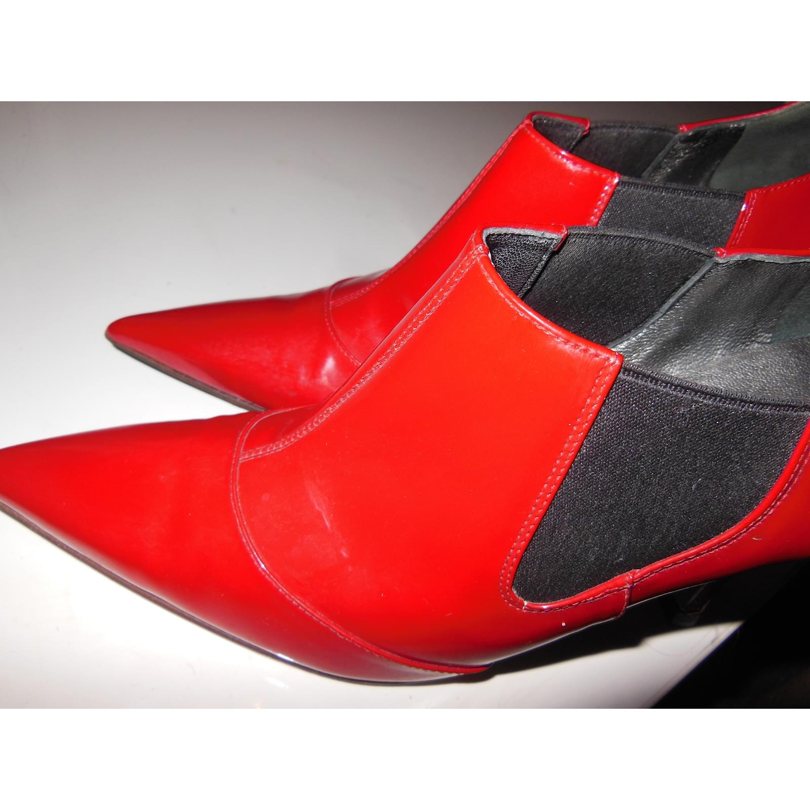 Dolce & Gabbana Bottines Cuir vernis Rouge ref.88672 - Joli Closet