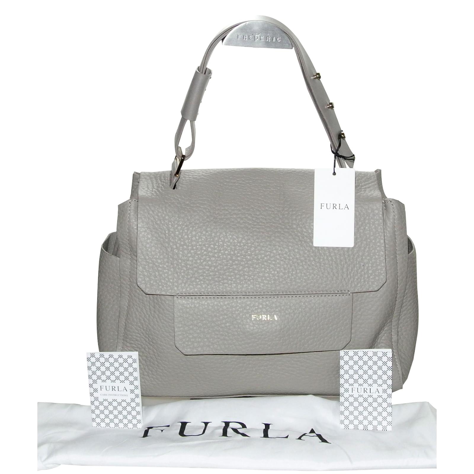 Furla Sacs à main Cuir Gris ref.88890 - Joli Closet