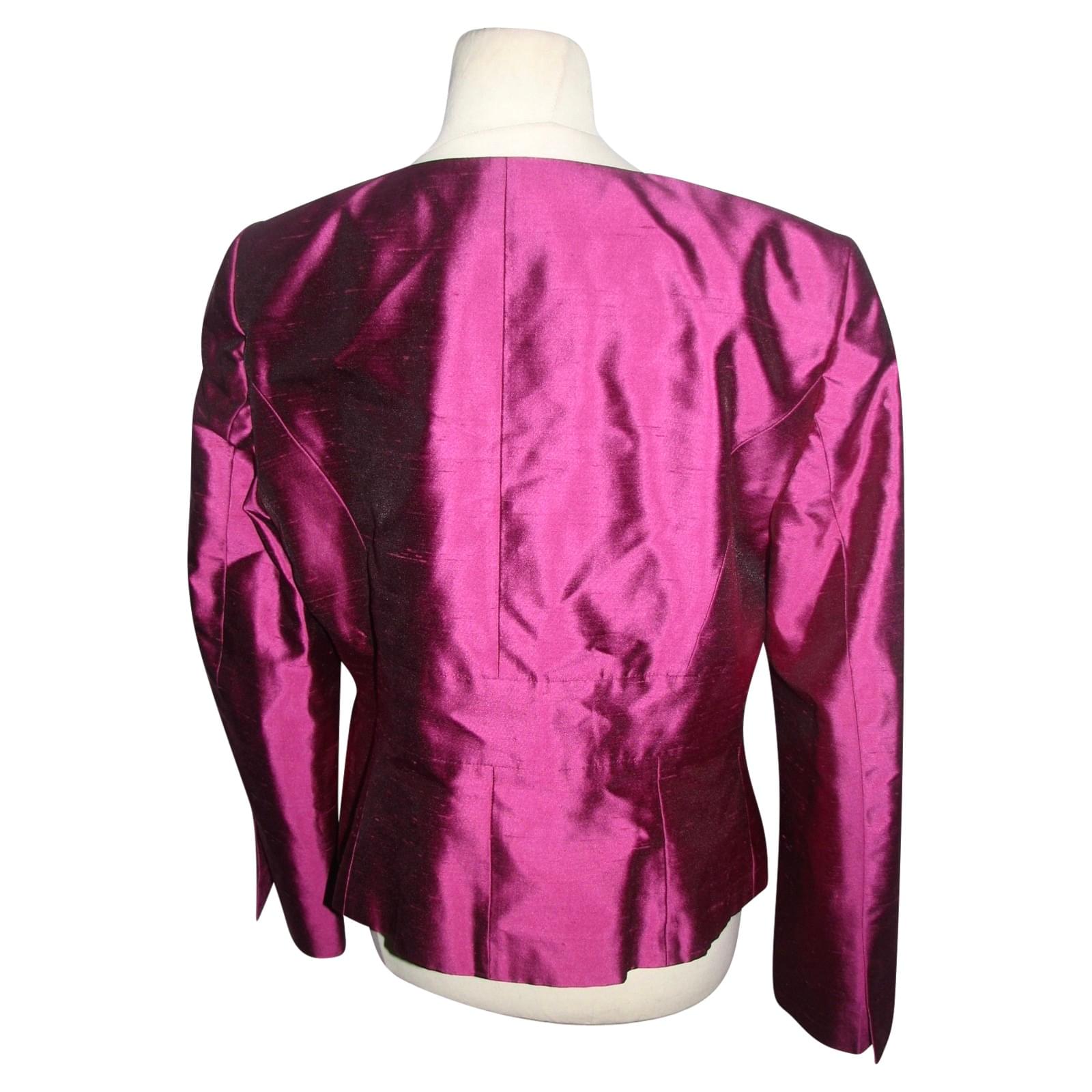 Escada Jackets Fuschia Silk Nylon ref.90445 - Joli Closet