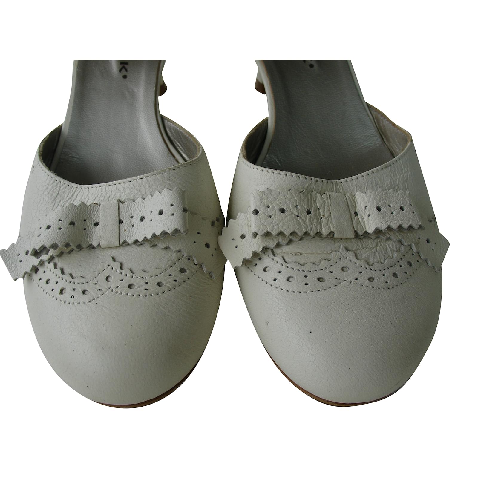 Jonak Heels Eggshell Leather ref.91849 - Joli Closet