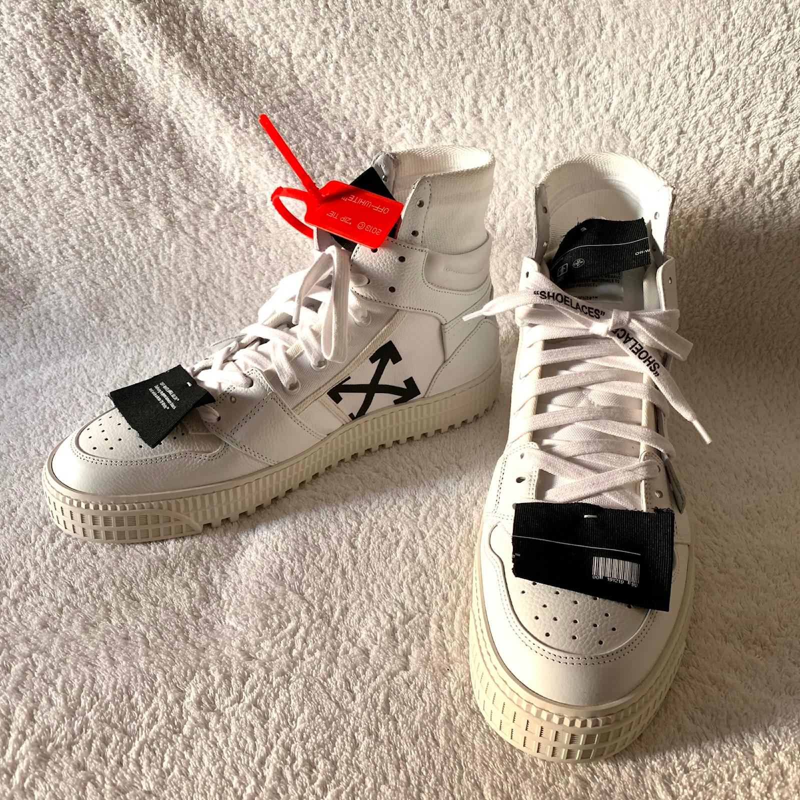 Off White Baskets montantes blanches Cuir ref.99835 - Joli Closet