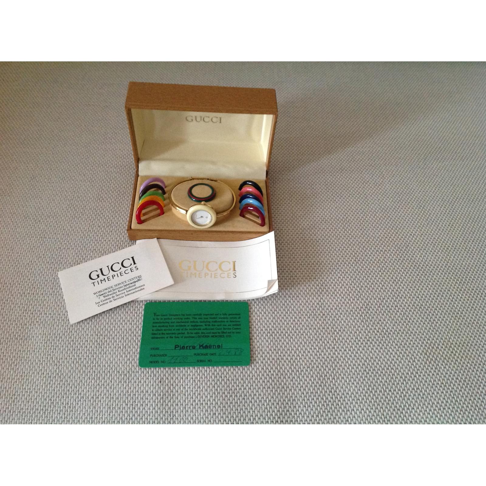 Gucci Collector 1988 "TIMEPIECES" Multiple colors Gold-plated ref ...