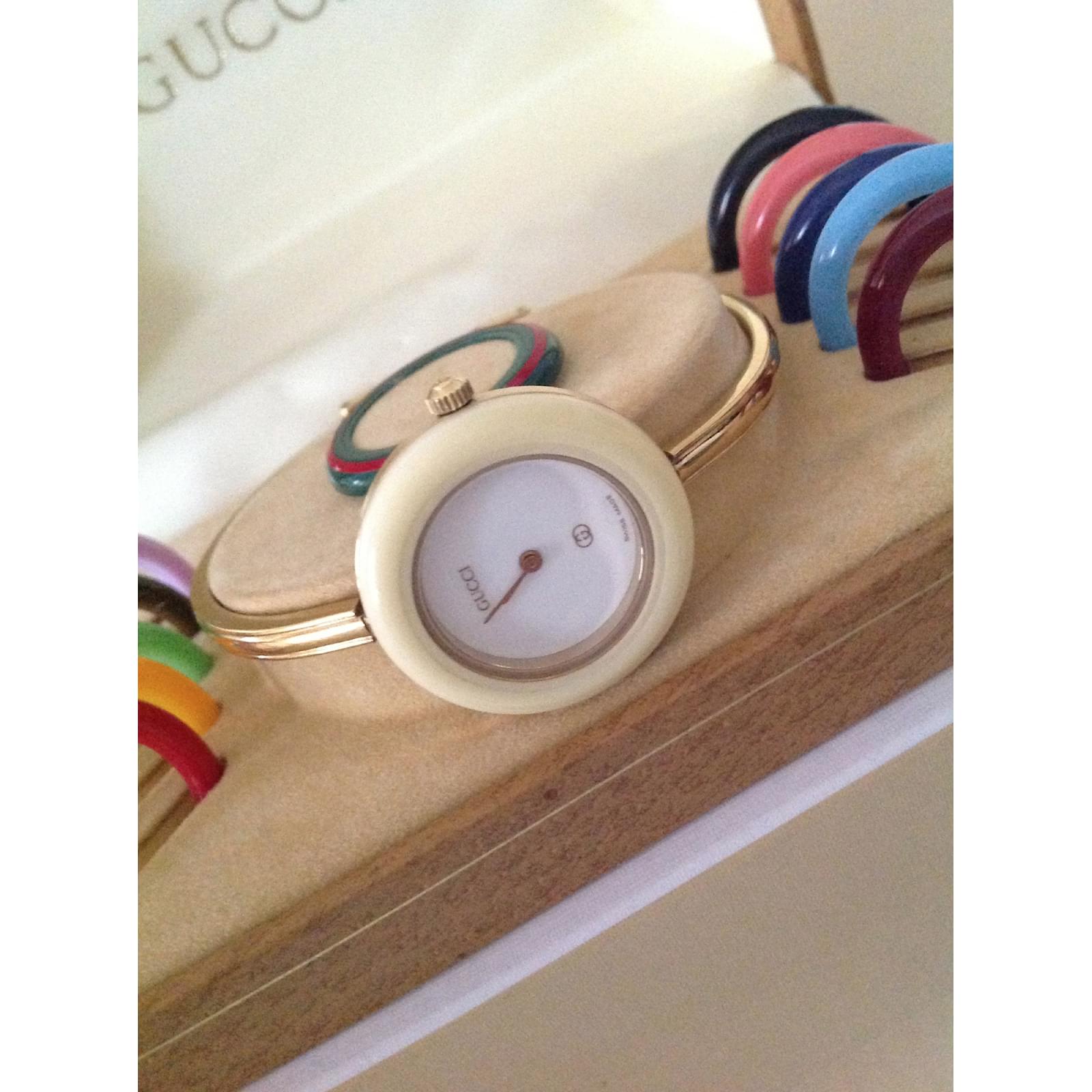 Gucci Collector 1988 "TIMEPIECES" Multiple colors Gold-plated ref ...