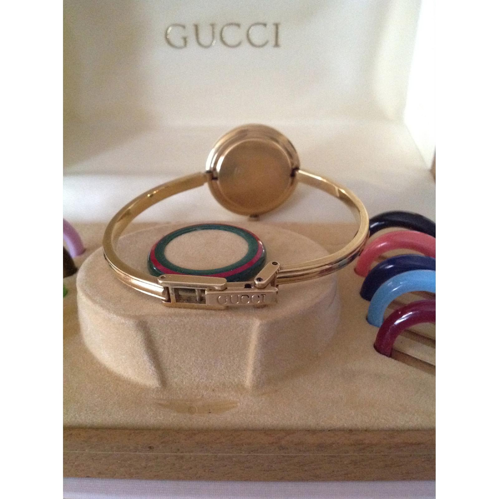 Gucci Collector 1988 "TIMEPIECES" Multiple colors Gold-plated ref ...