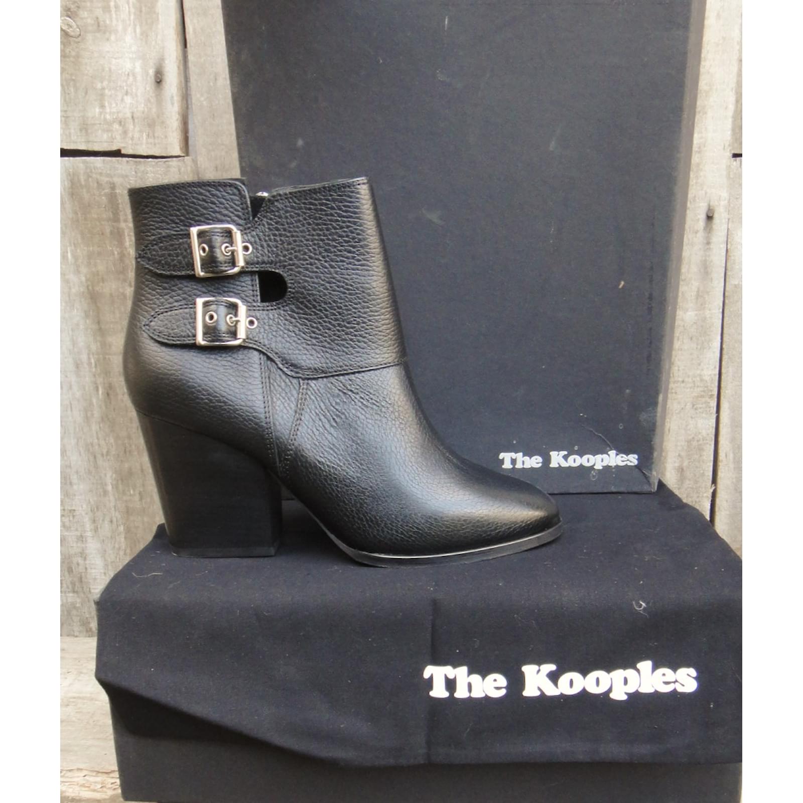 boots The Kooples neuves en boîte Cuir Noir ref.109873 - Joli Closet