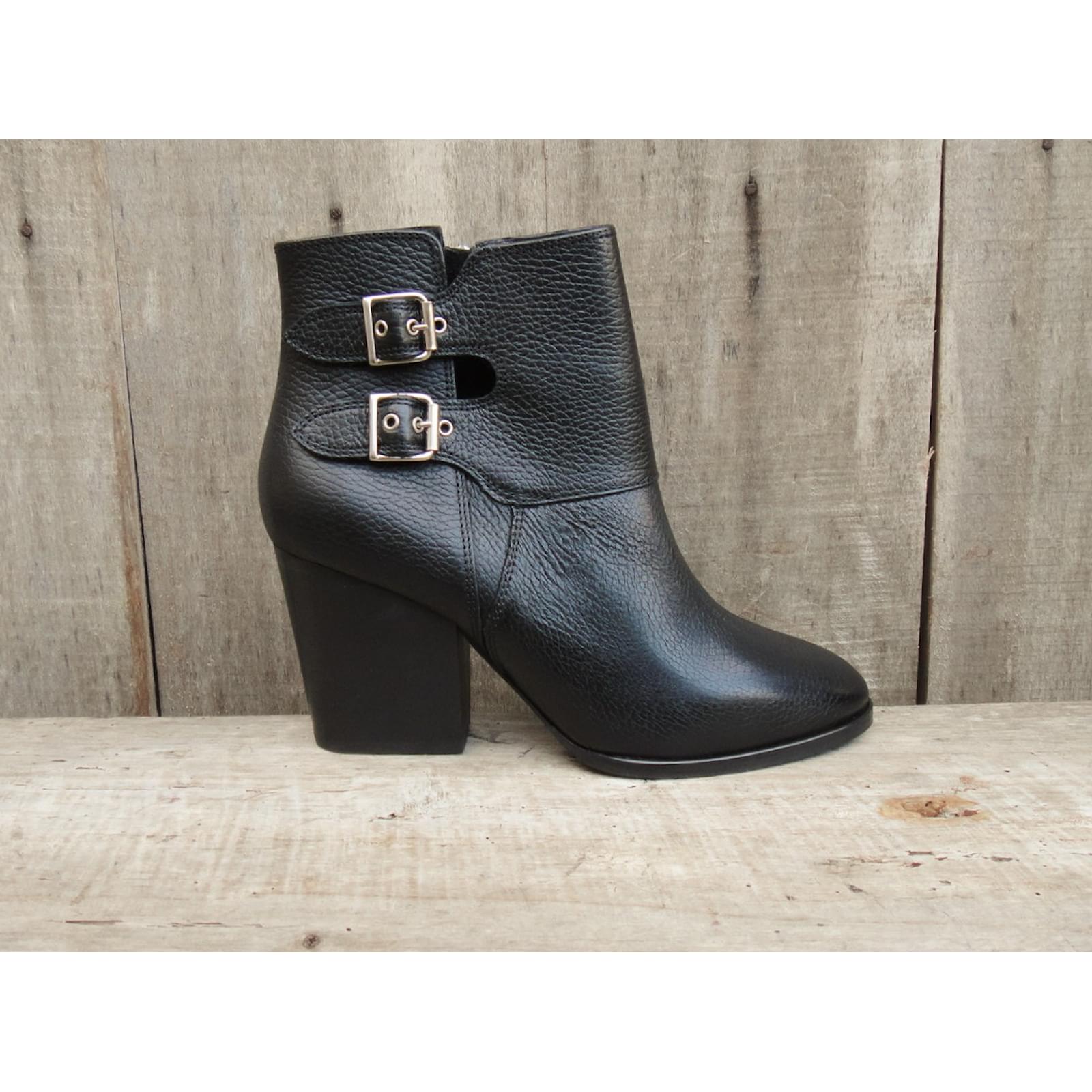 boots The Kooples neuves en boîte Cuir Noir ref.109873 - Joli Closet