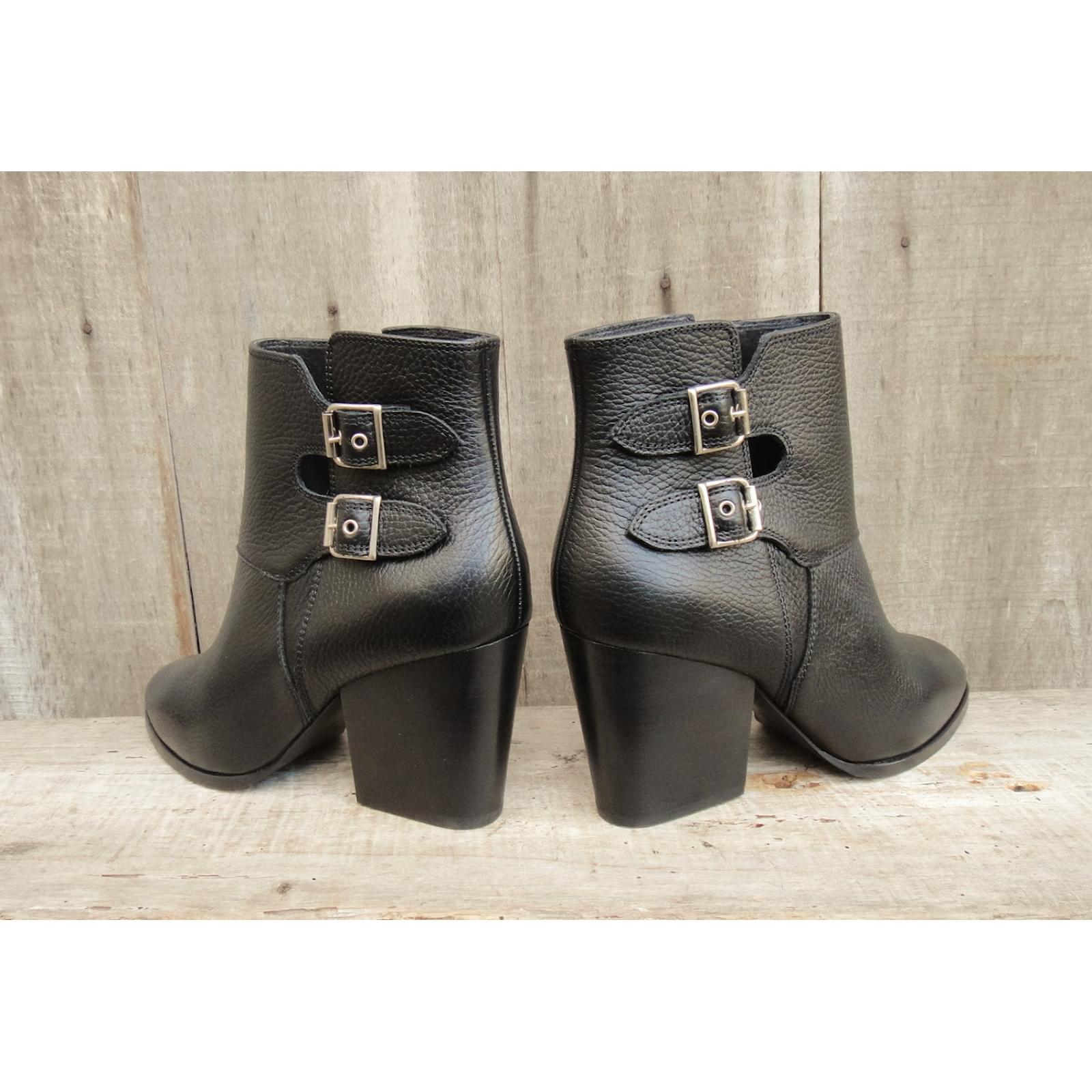 boots The Kooples neuves en boîte Cuir Noir ref.109873 - Joli Closet