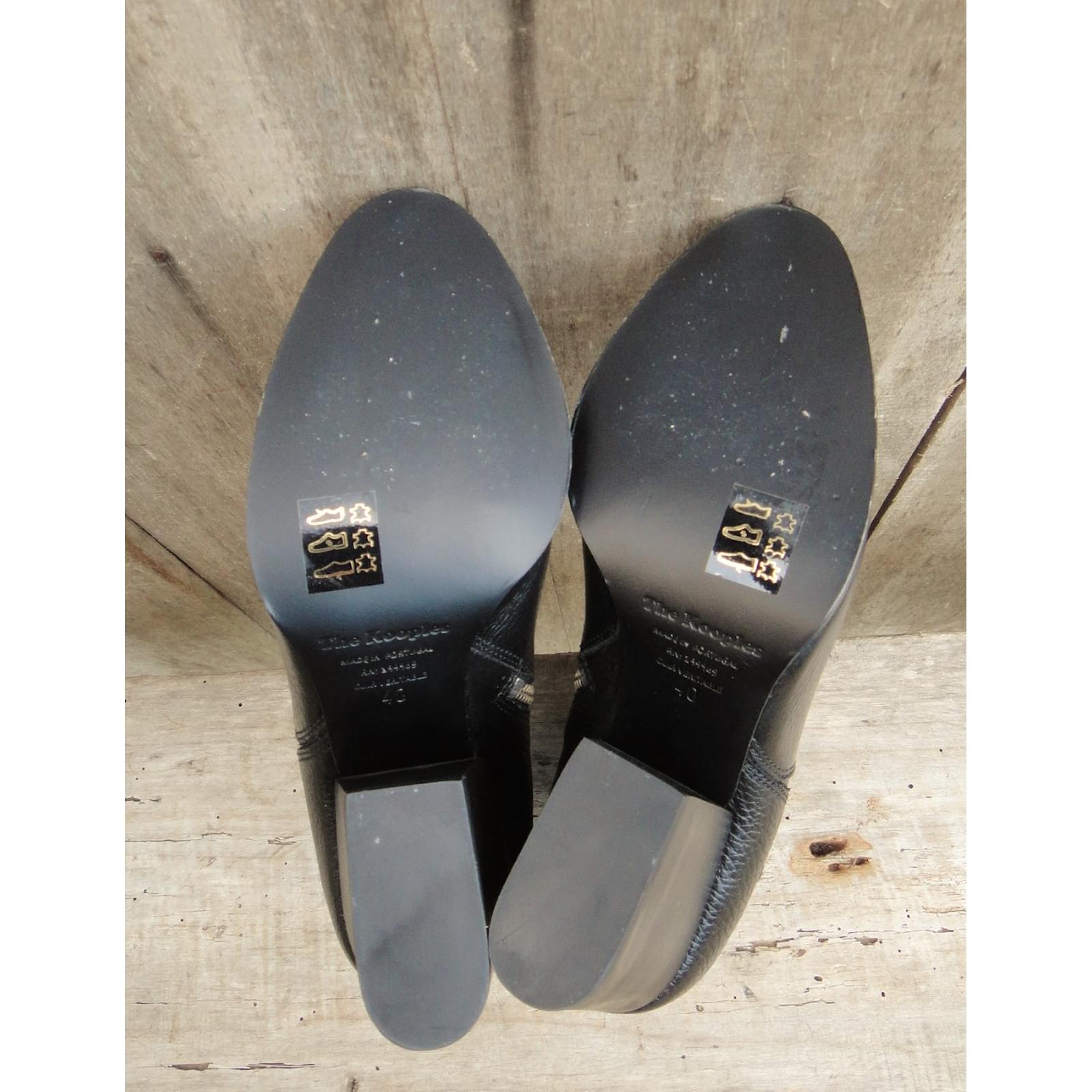 boots The Kooples neuves en boîte Cuir Noir ref.109873 - Joli Closet