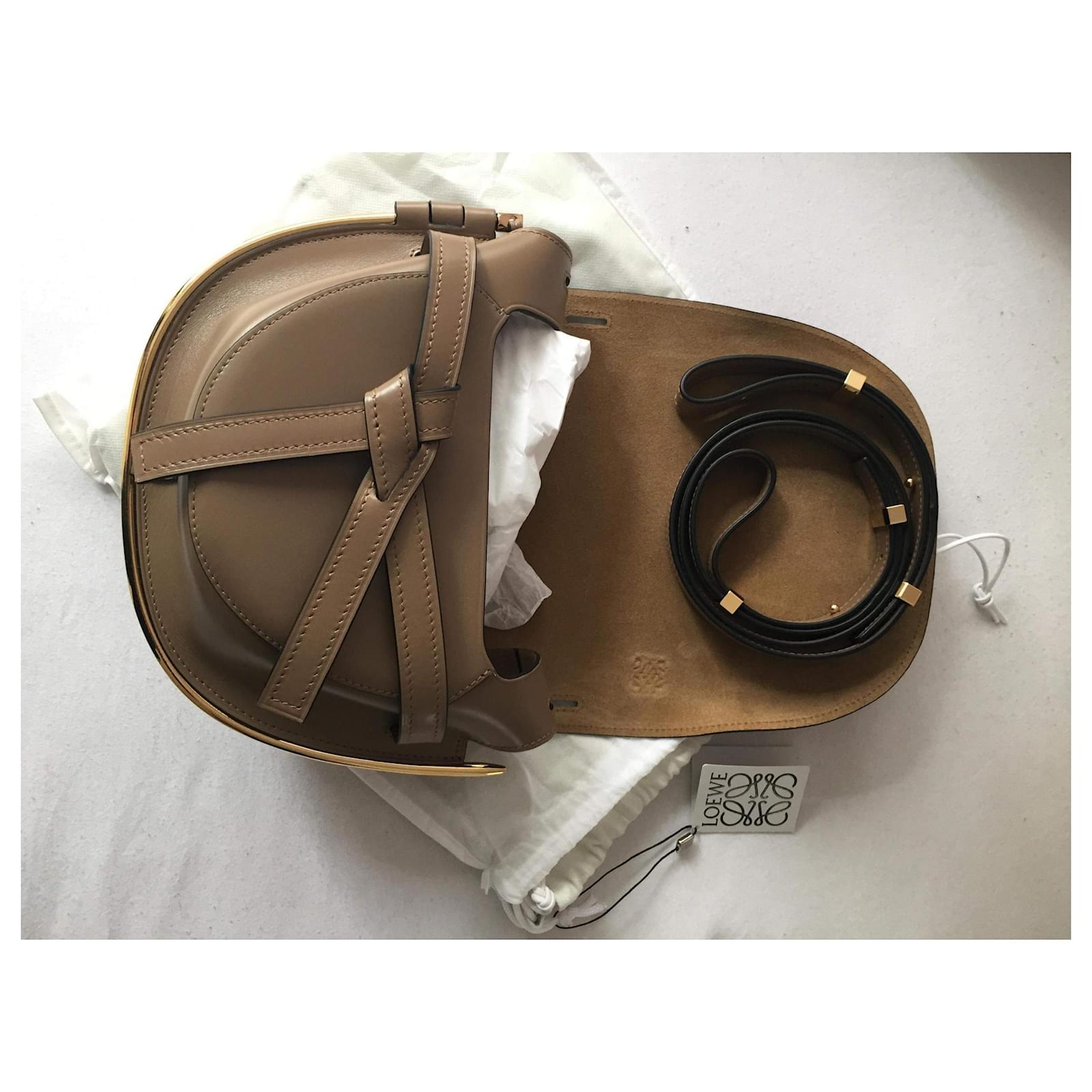 Loewe Frame small Gate Sand Leather ref.109260 - Joli Closet