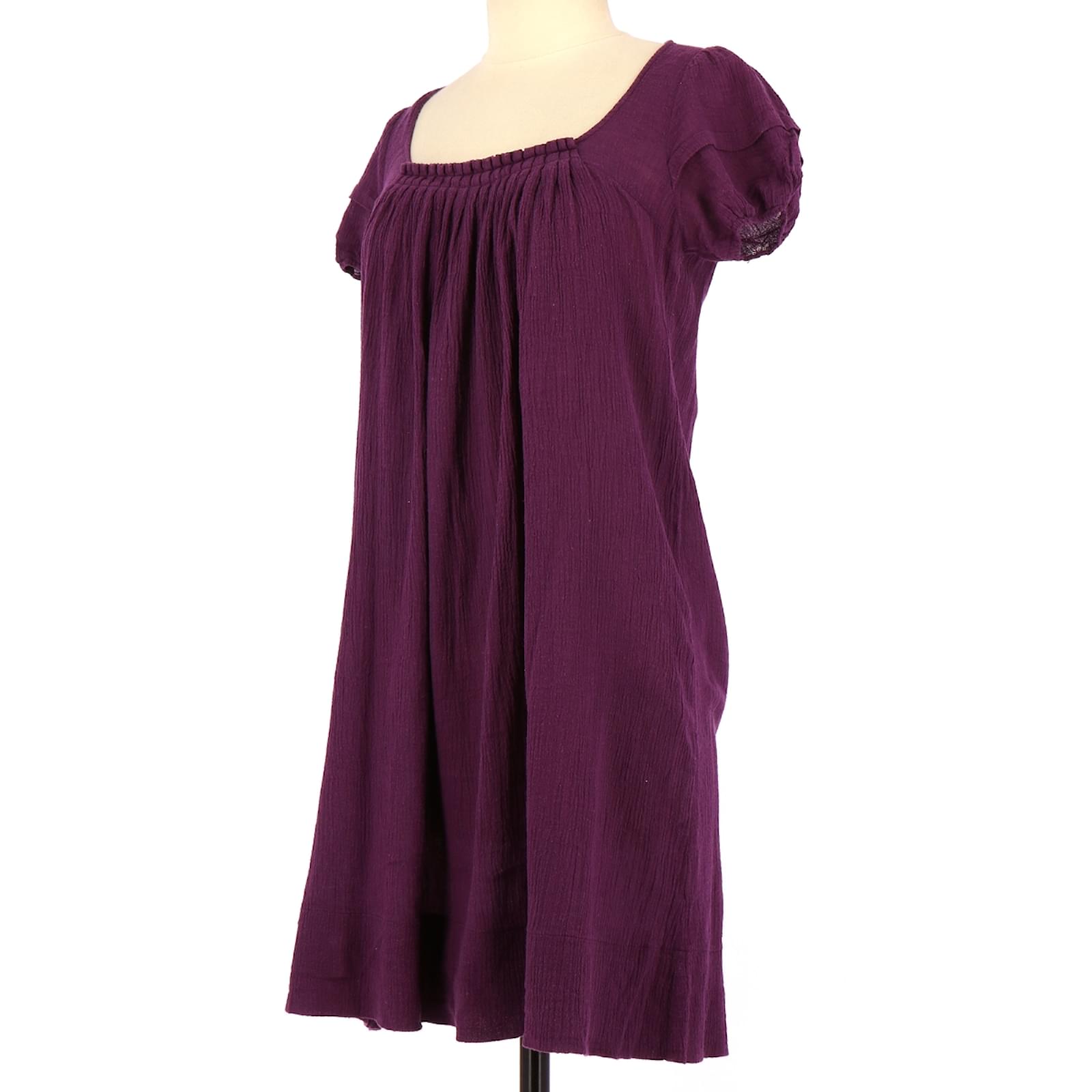 Maje Robe Coton Violet ref.111345 - Joli Closet