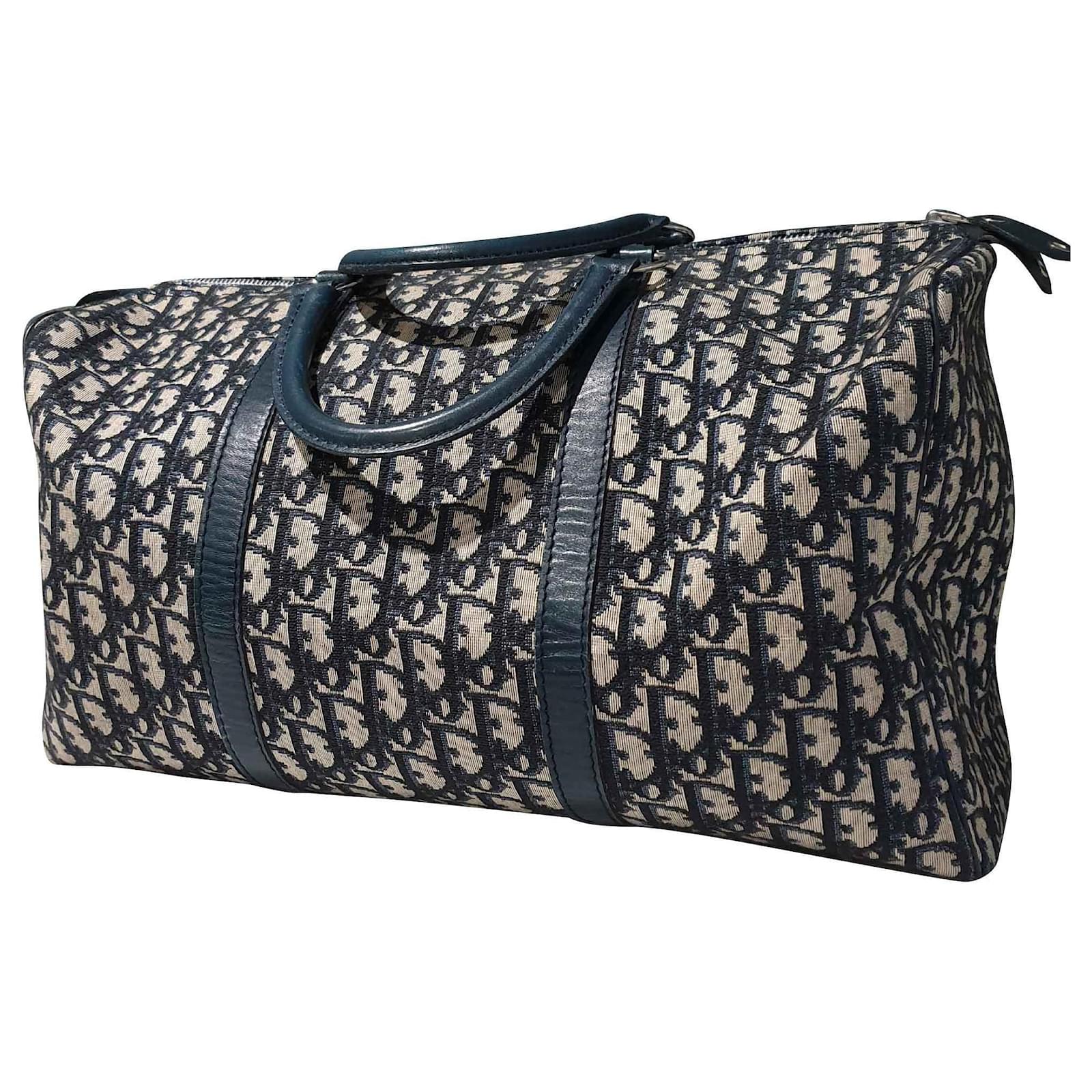 Christian Dior Boston monogram Dior Addict Blue Cloth ref.111834 - Joli ...