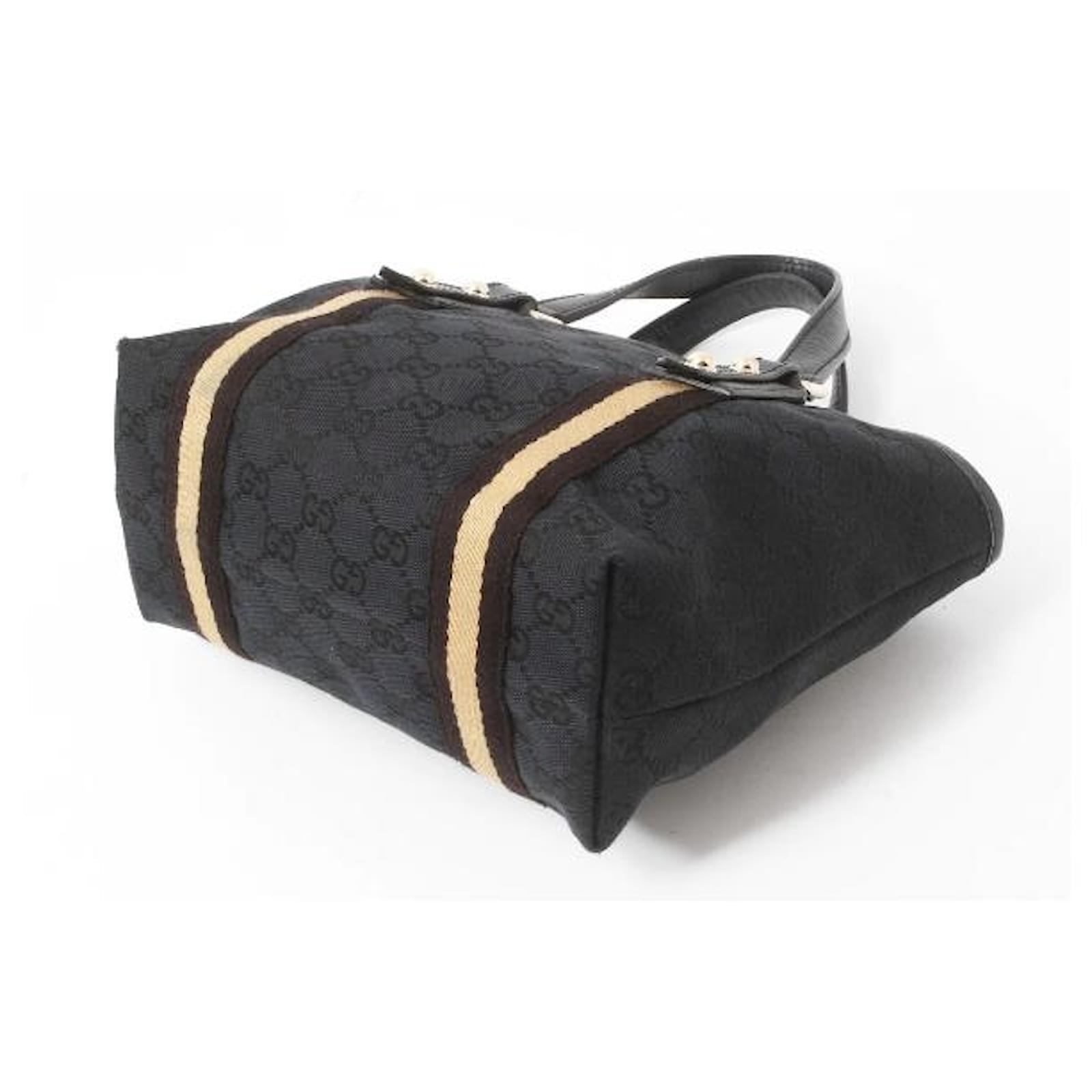 Gucci Sherry Line GG Tote Bag Black Cloth ref.113326 - Joli Closet