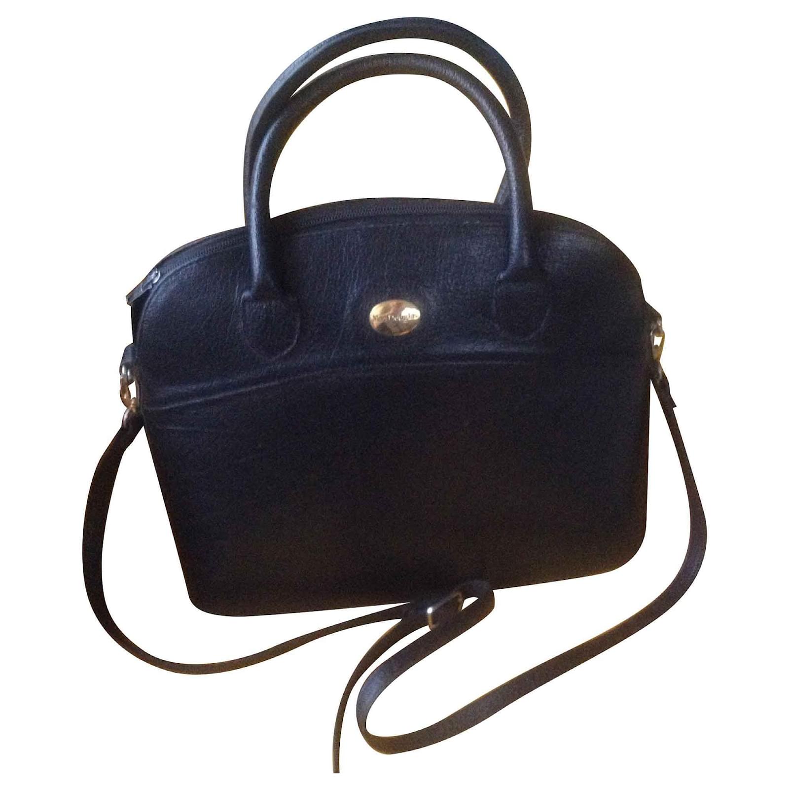Mac Douglas Beautiful handbag or shoulder Black Leather ref.113847 ...