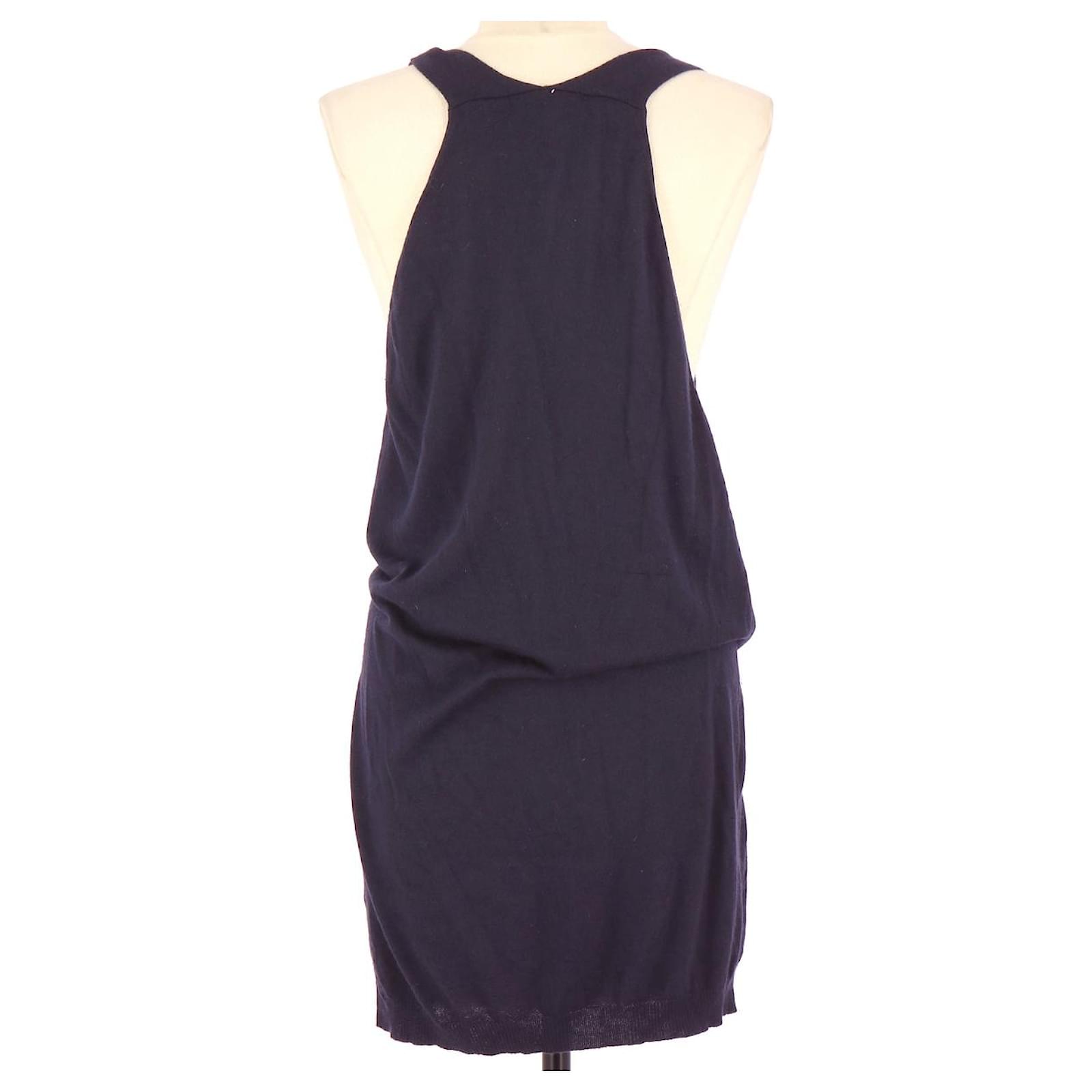 Maje Robe Laine Bleu Marine ref.114680 - Joli Closet